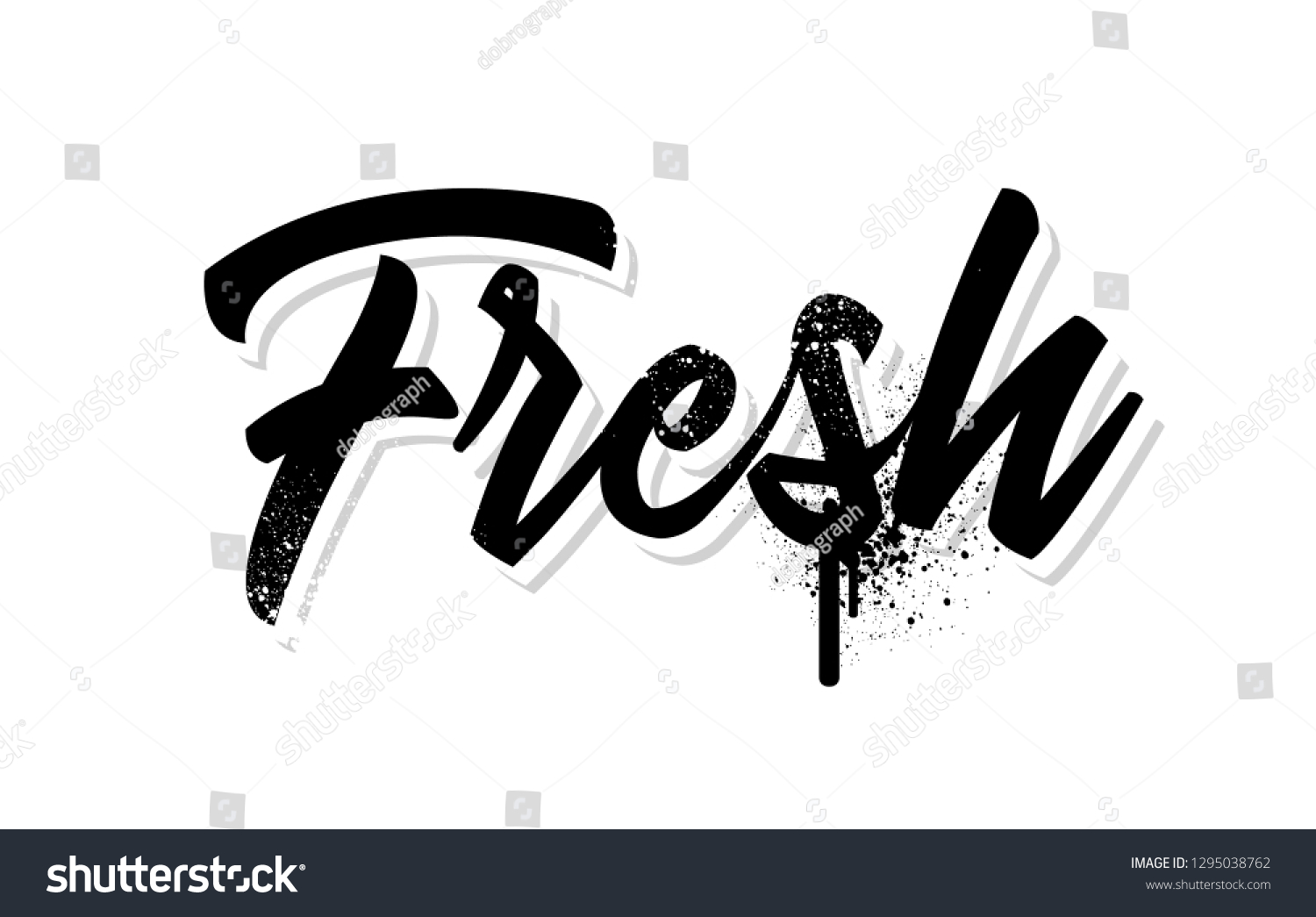 Fresh Lettering Vector Illustration Stock Vector (Royalty Free) 1295038762