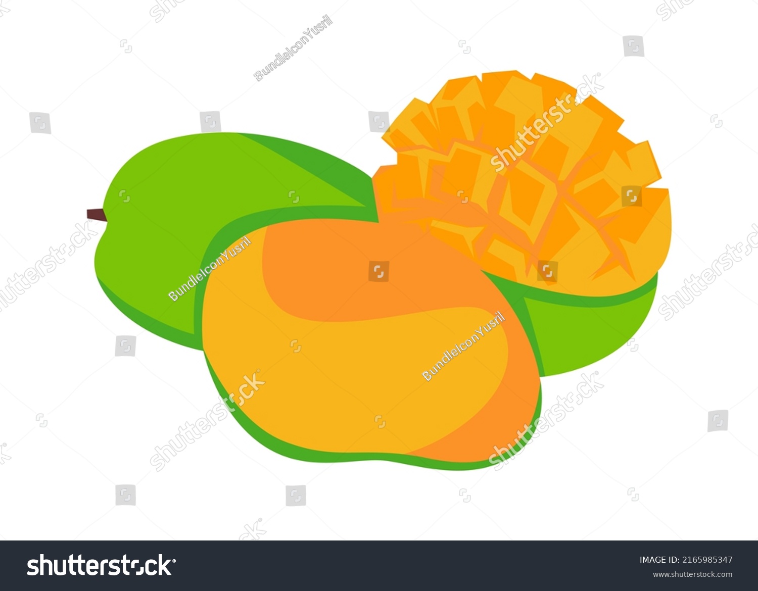 Fresh Mango Shape Icon Symbol Design Stock Vector (Royalty Free ...