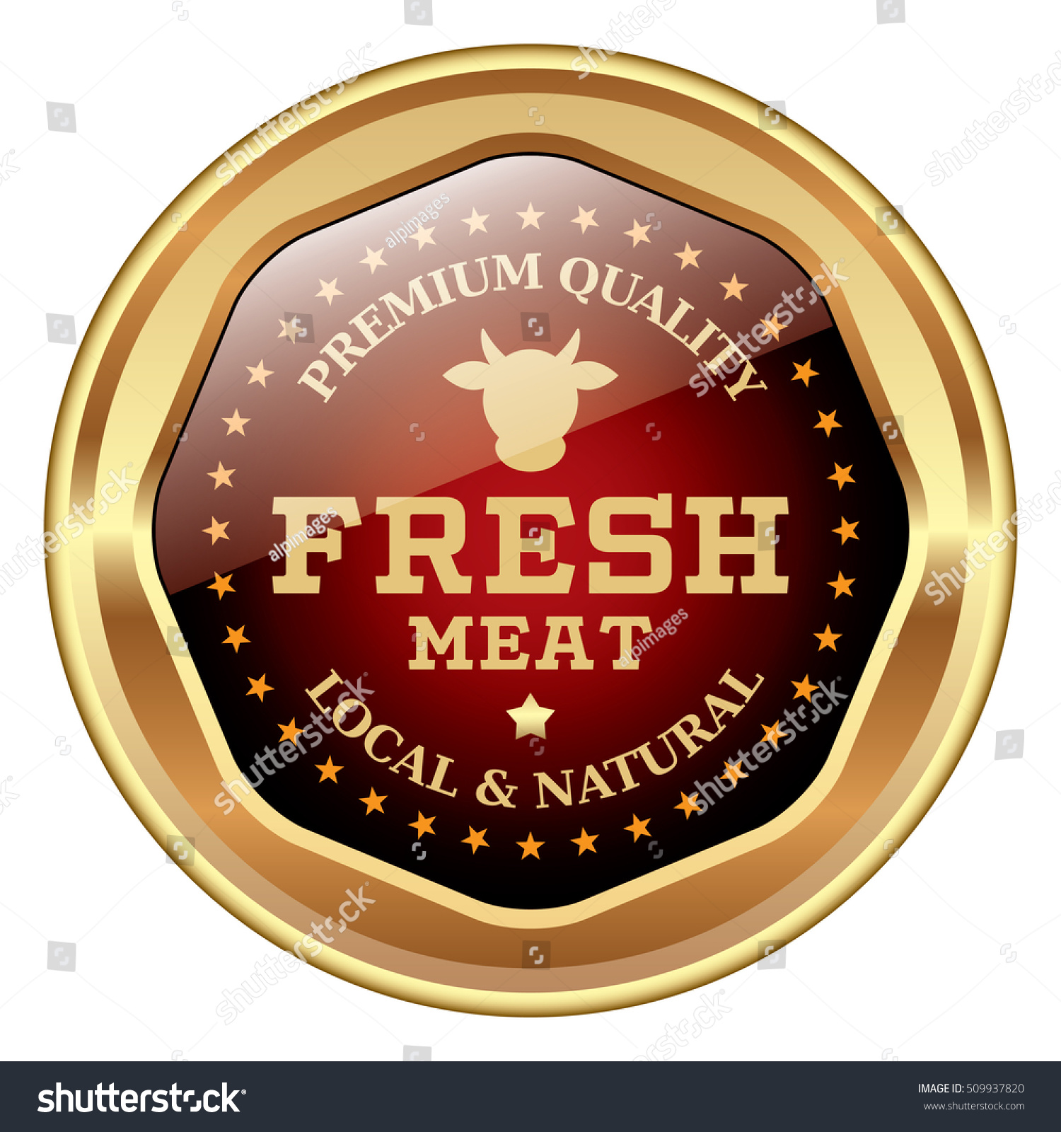 Fresh Meat Icon Stock Vector (Royalty Free) 509937820