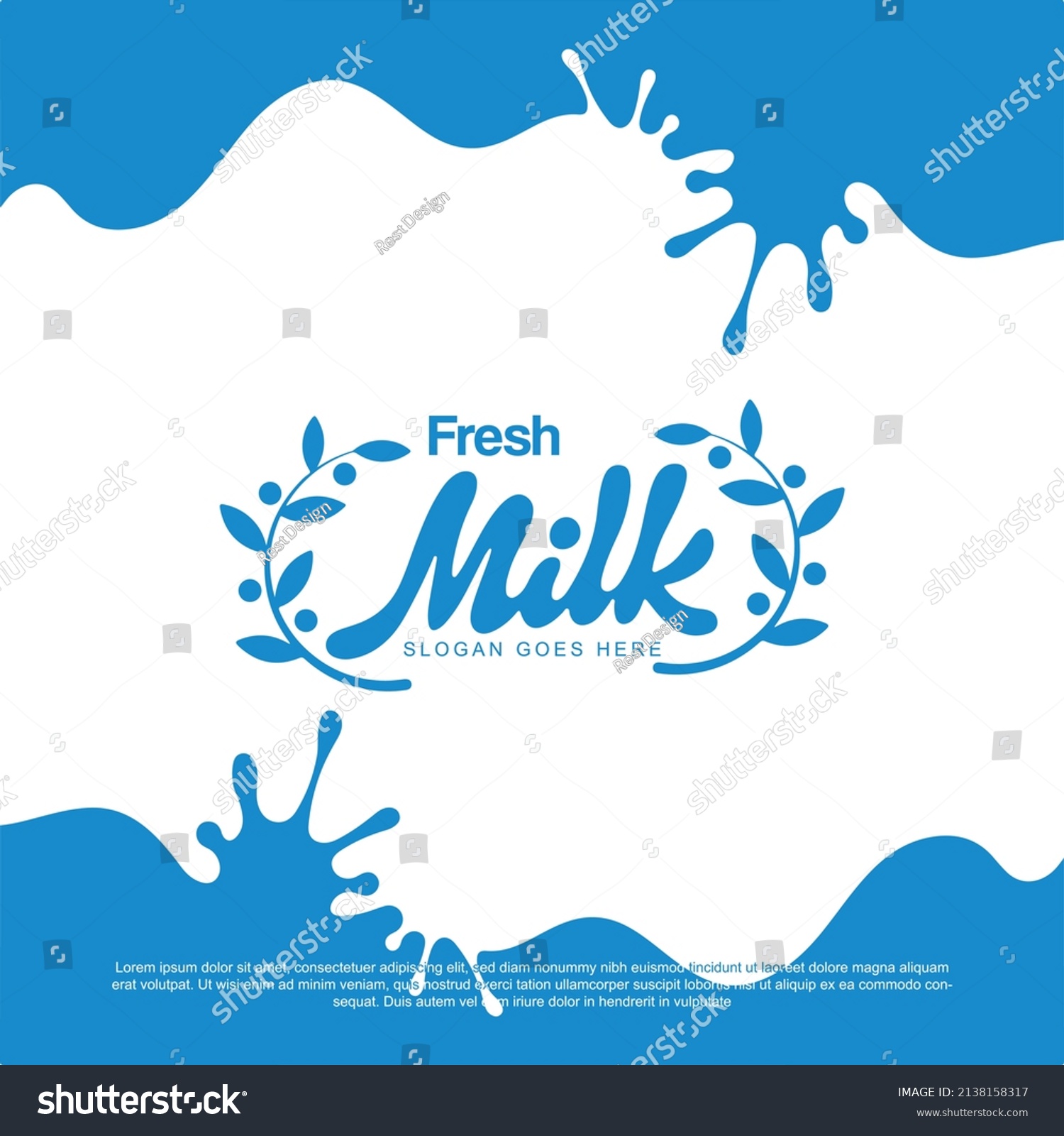 Fresh Milk Logo Background Splash Water Stock Vector (Royalty Free ...