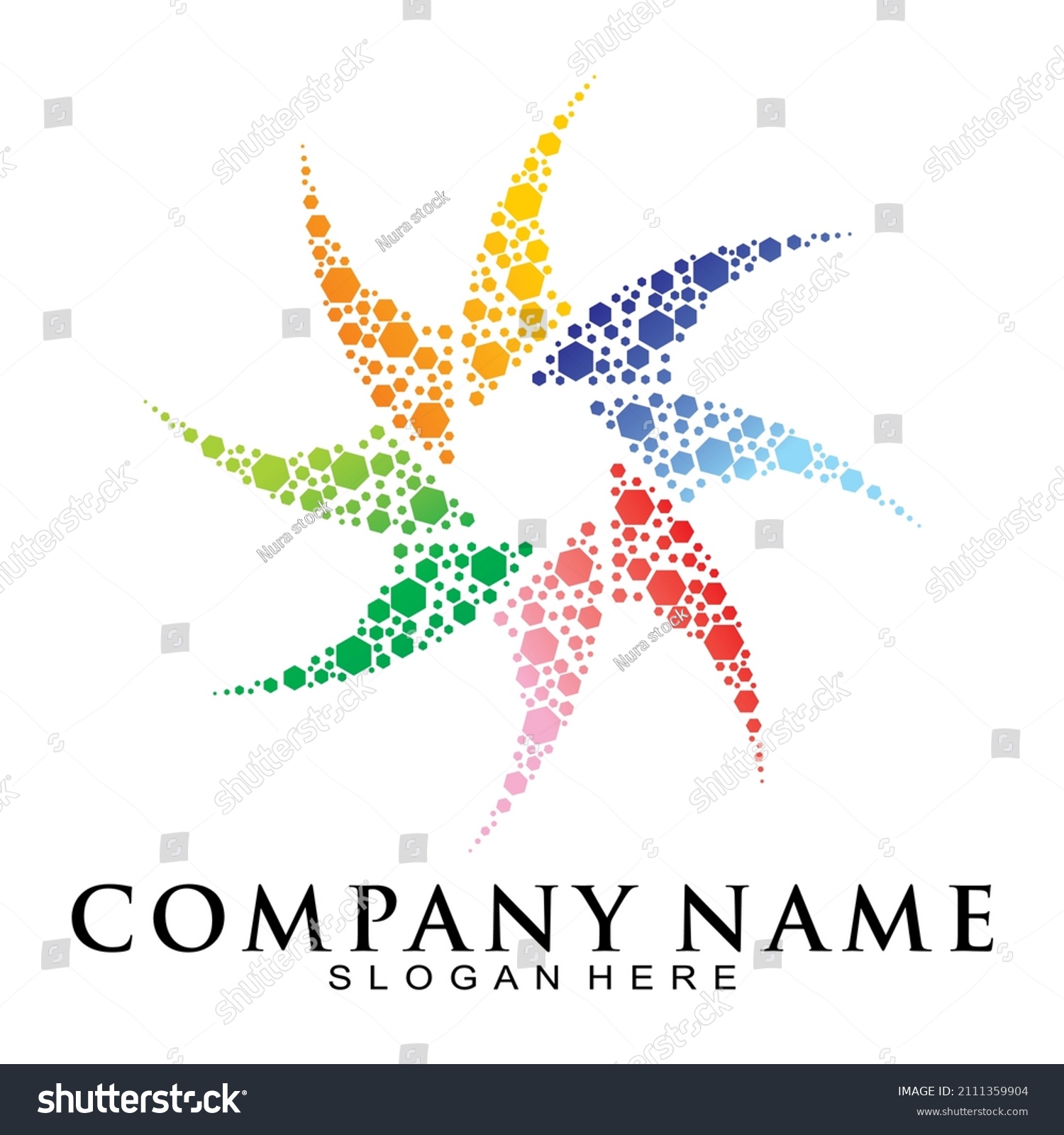 Fresh Polygon Star Logo Design Stock Vector (Royalty Free) 2111359904