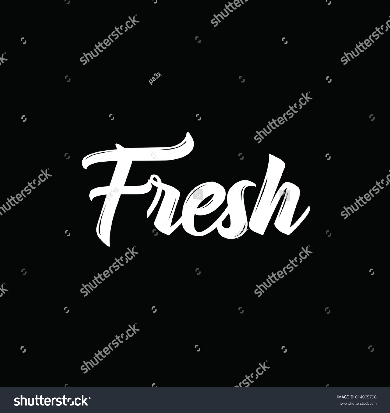 Fresh Text Design Vector Calligraphy Typography Stock Vector (Royalty ...