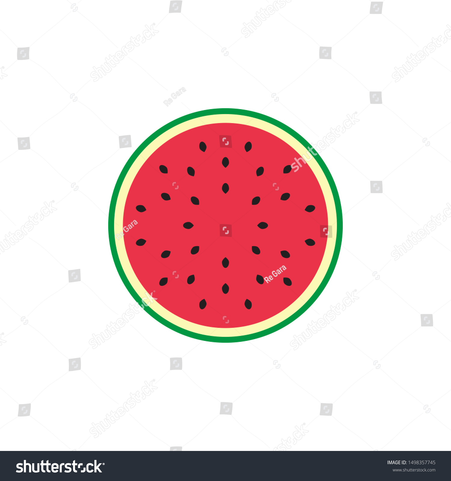 Fresh Watermelon Circle Vector Design Illustration Stock Vector ...