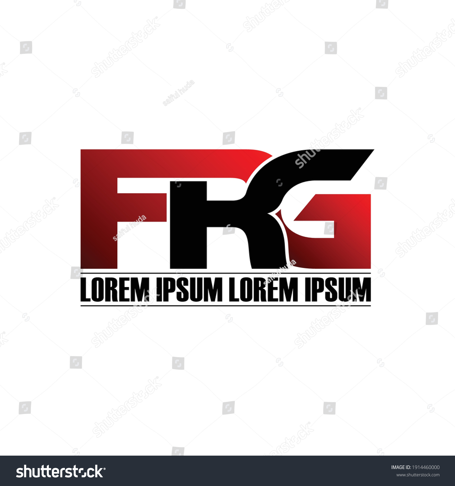 Frg Letter Monogram Logo Design Vector Stock Vector (Royalty Free ...