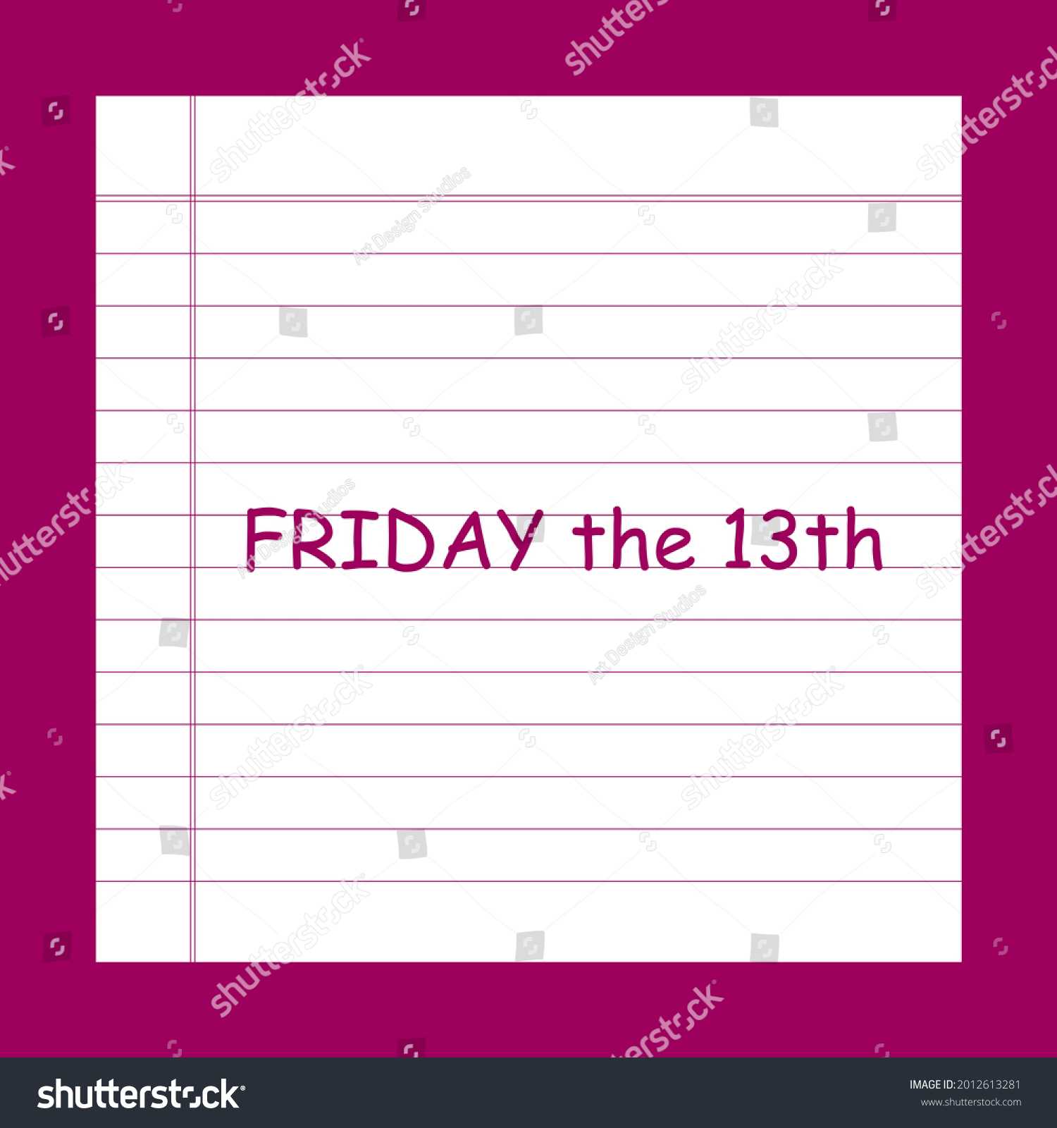Friday 13th Vector Illustration Stock Vector (Royalty Free) 2012613281 ...