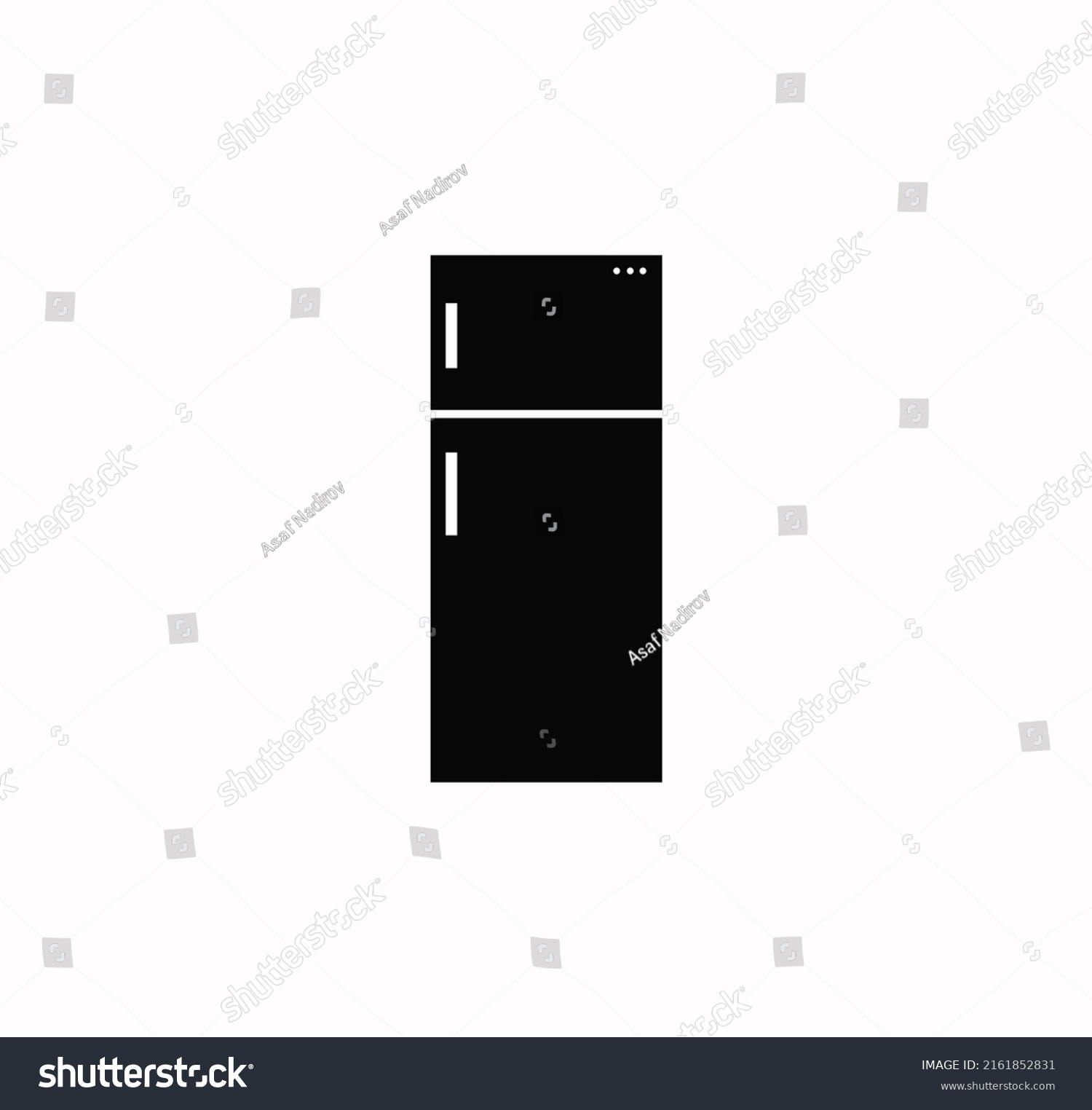 Fridge Icon Vector On White Background Stock Vector (Royalty Free ...