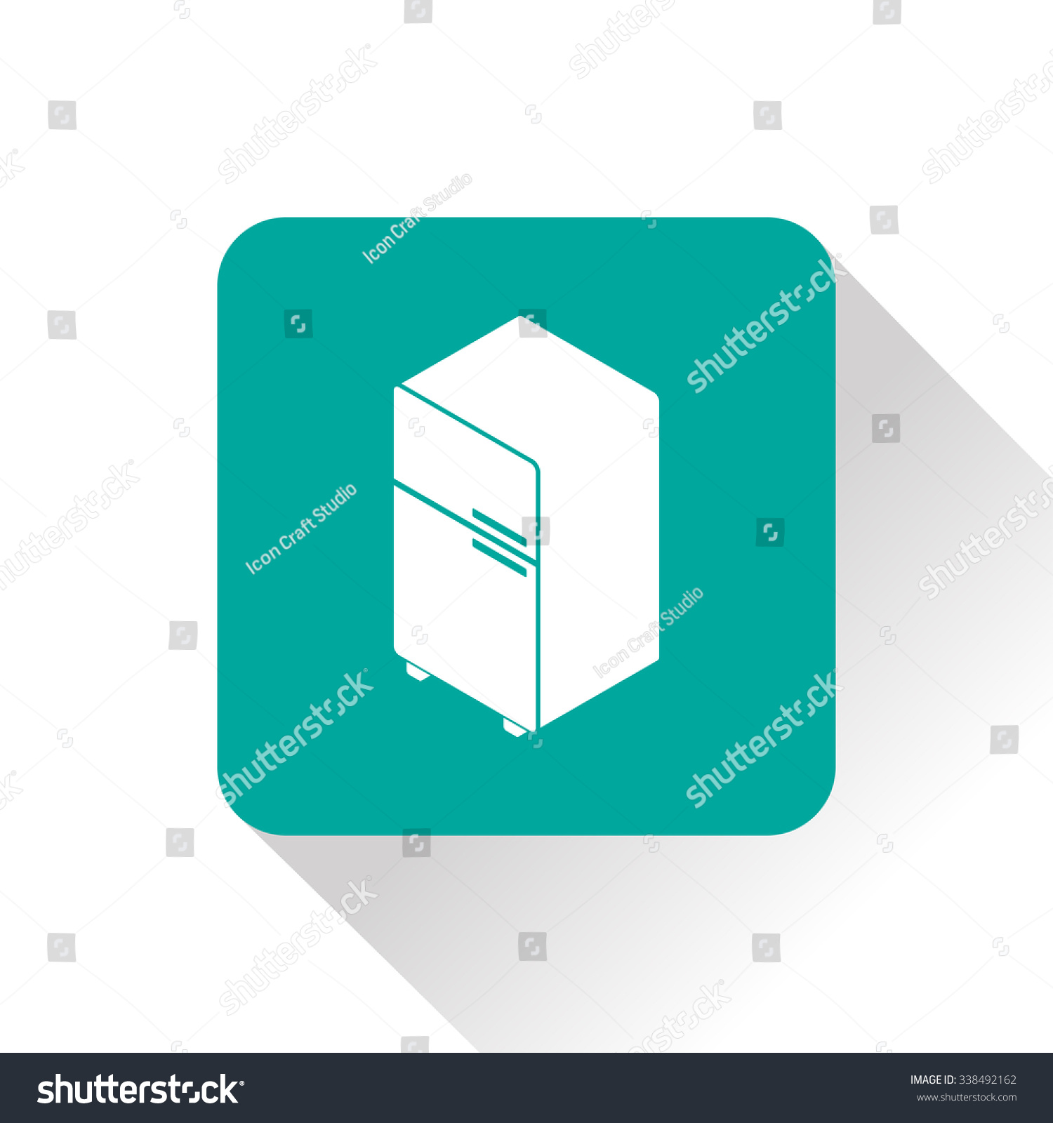 Fridge Isometric 3d Icon Stock Vector (Royalty Free) 338492162 ...