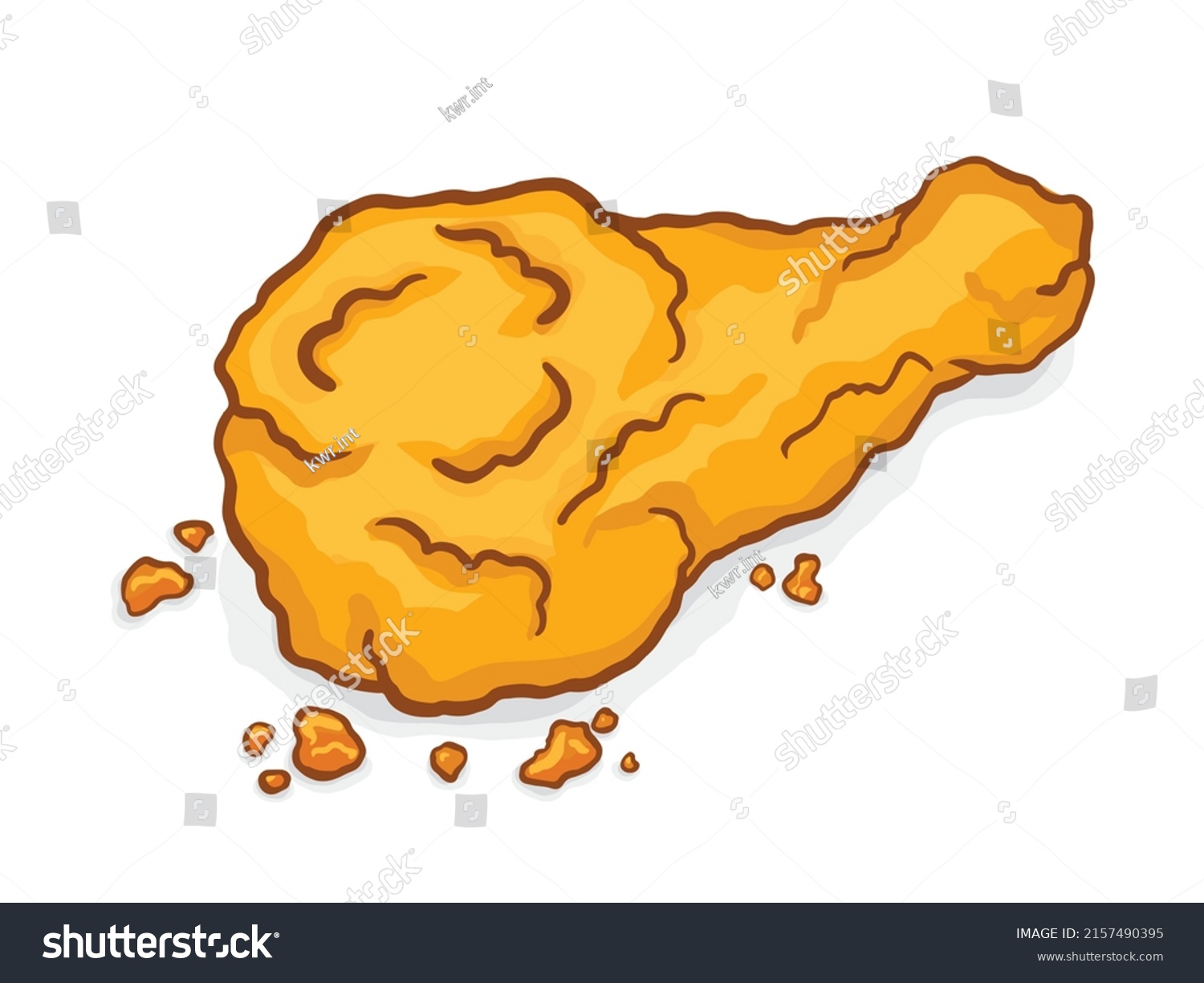 Fried Chicken Hand Drawn Vector Illustration Stock Vector (Royalty Free ...