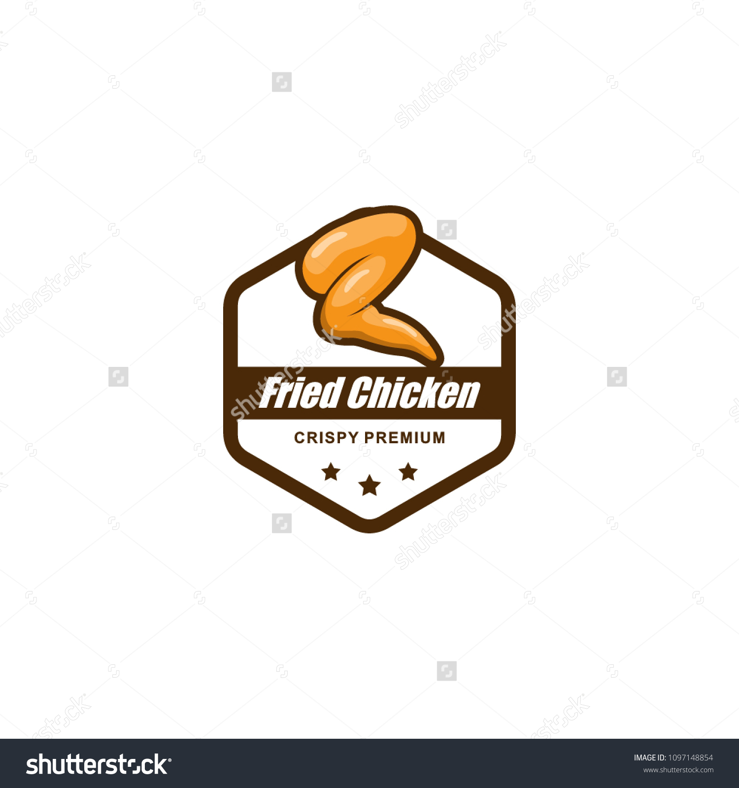 Fried Chicken Logo Design Stock Vector (Royalty Free) 1097148854 ...