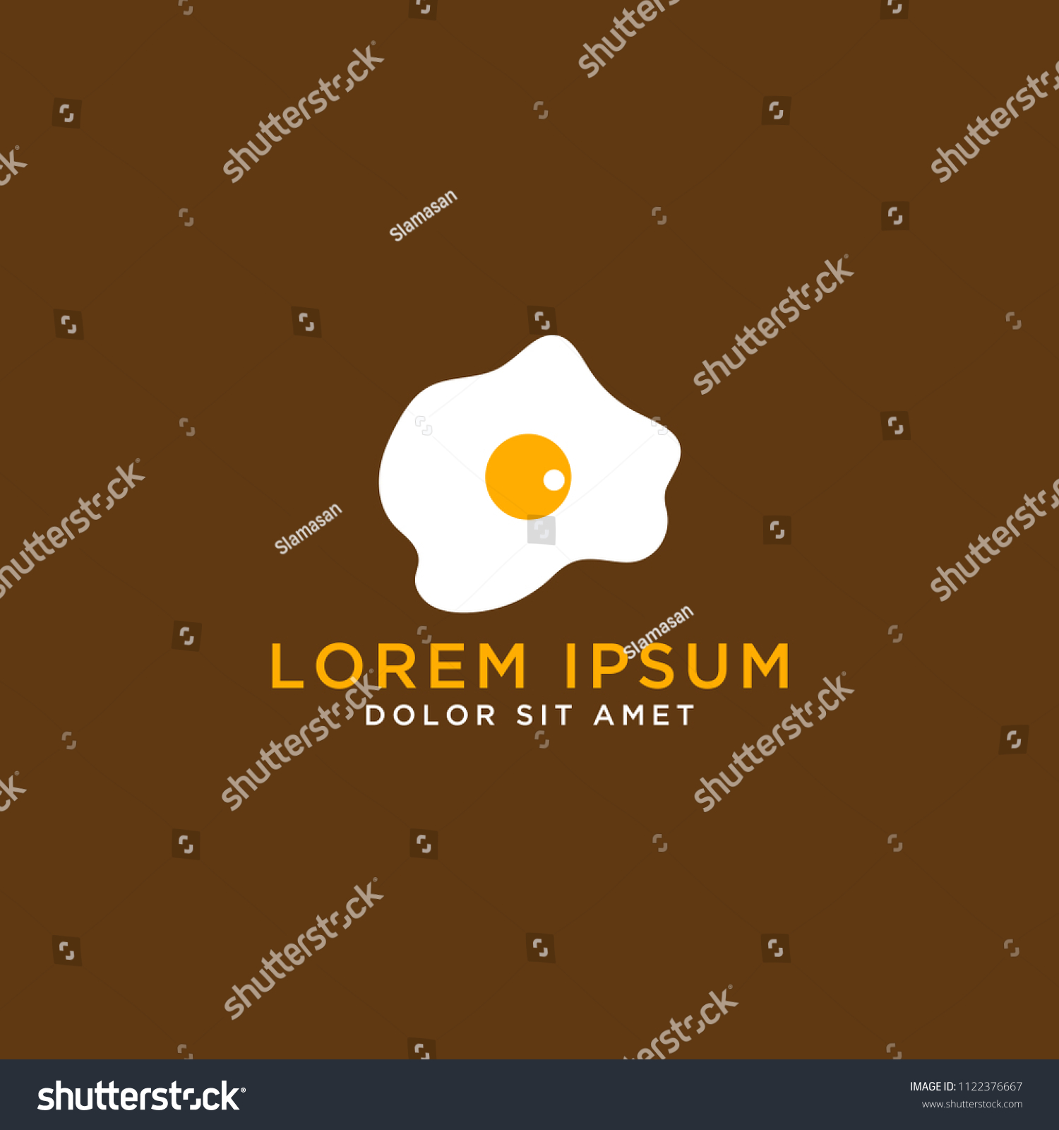 Fried Egg Logo Design Template Stock Vector (Royalty Free) 1122376667 ...