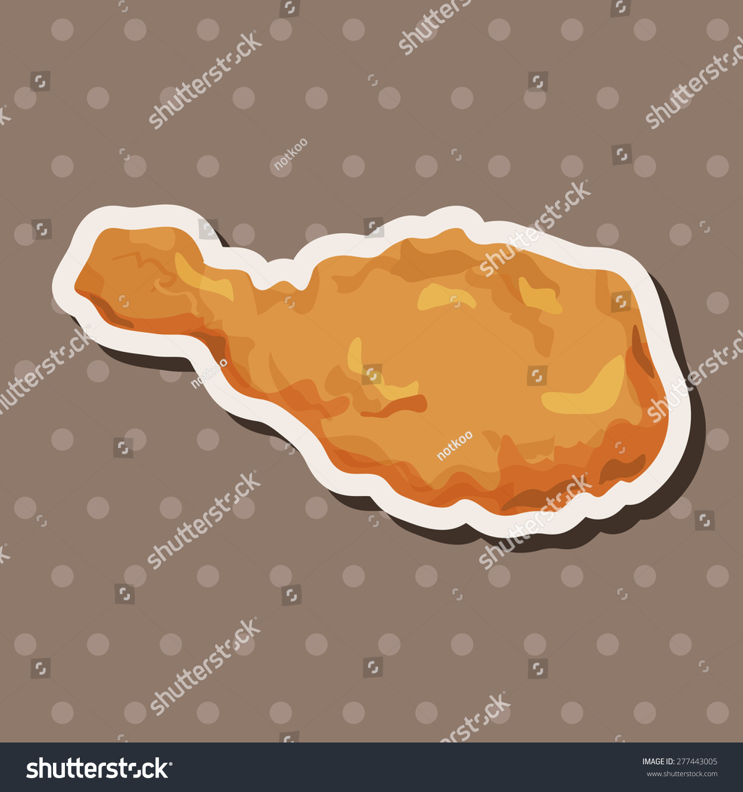 Fried Foods Theme Chicken Elements Stock Vector (Royalty Free ...