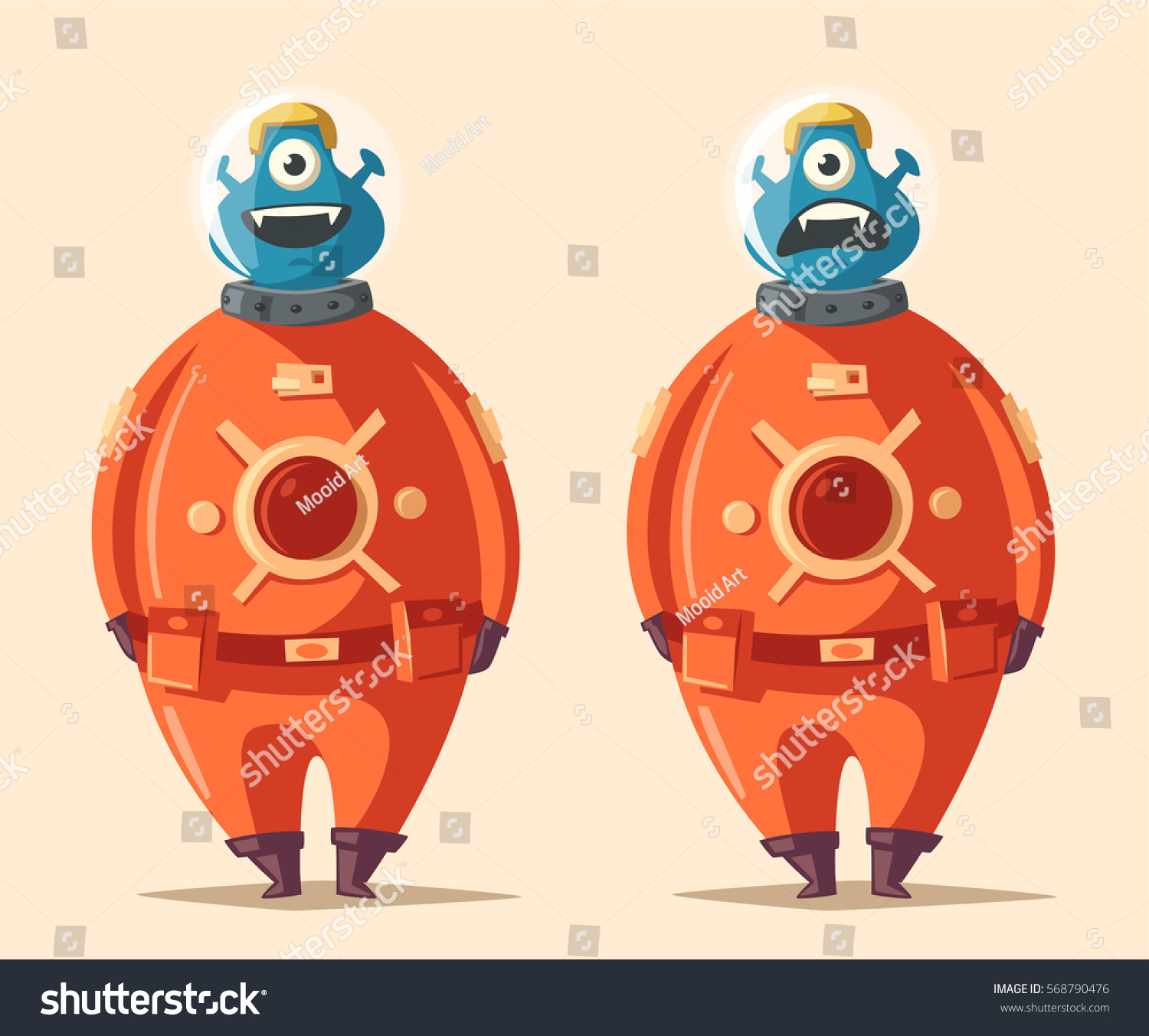 Friendly Alien Cartoon Vector Illustration Stock Vector (Royalty Free ...