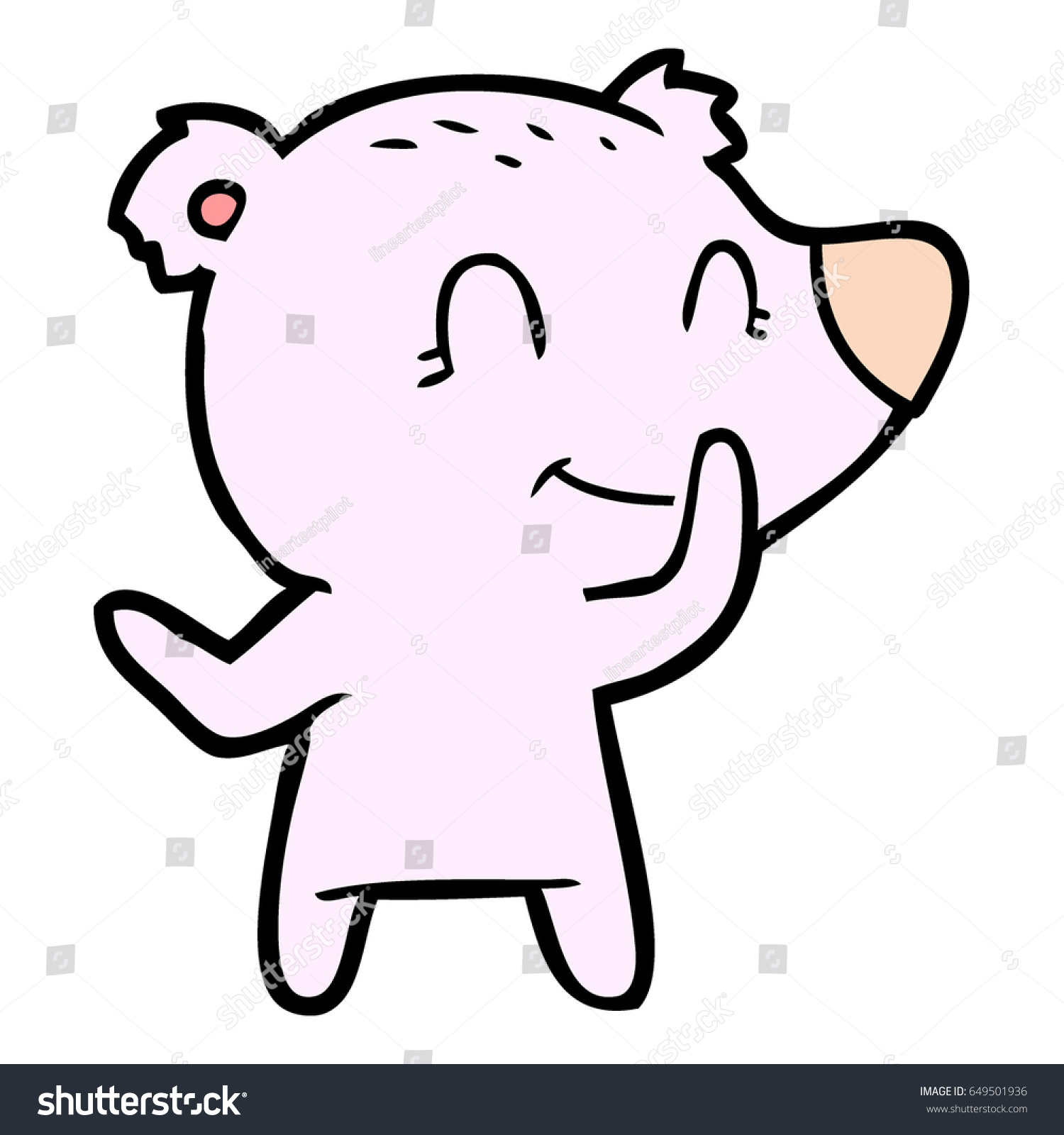 Friendly Bear Cartoon Stock Vector (Royalty Free) 649501936 | Shutterstock