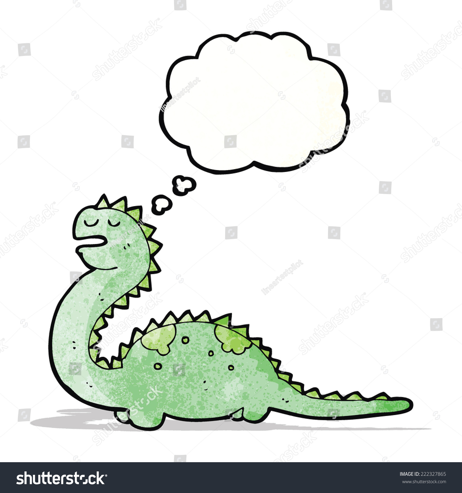 Friendly Dinosaur Cartoon Stock Vector (Royalty Free) 222327865 ...