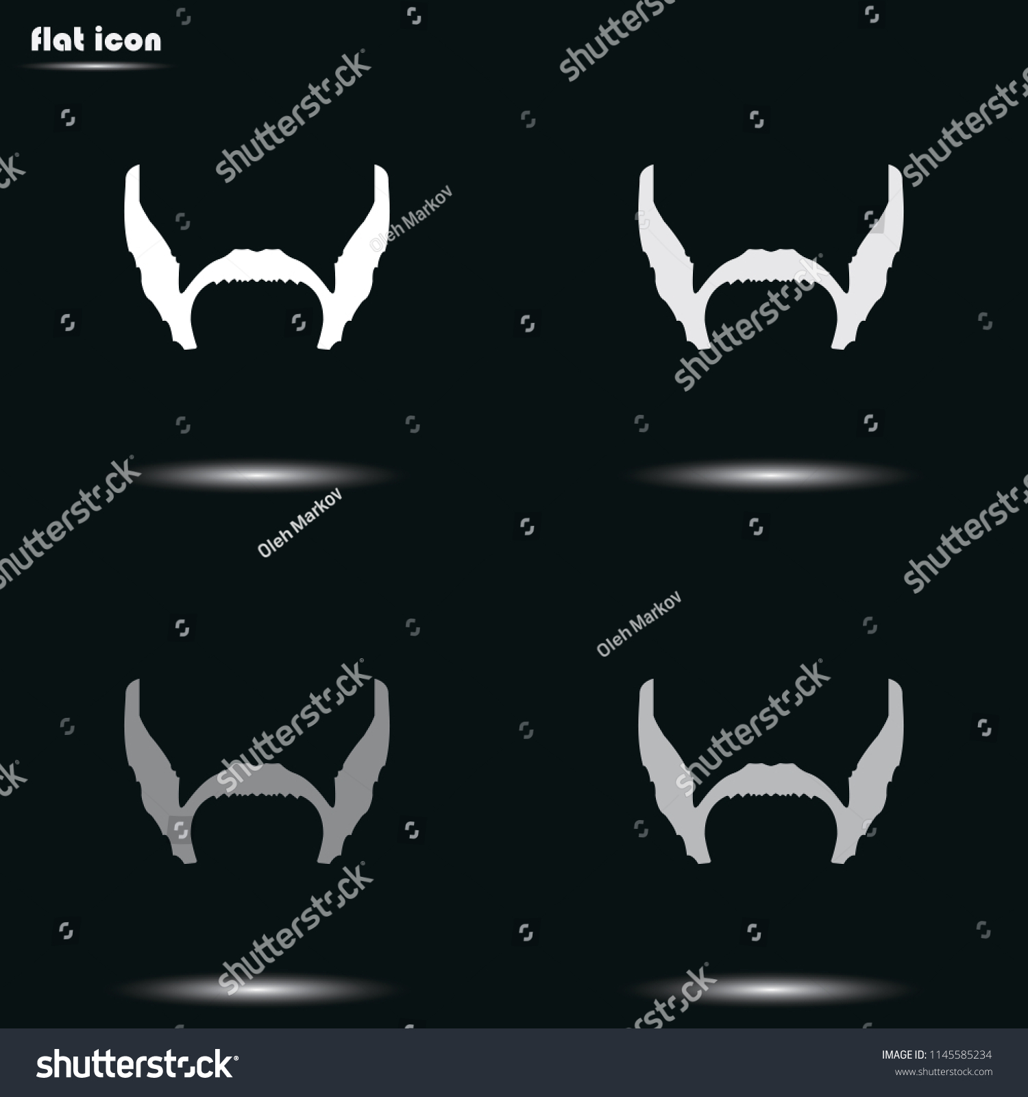 Friendly Mutton Chops Style Beard Mustache Stock Vector (Royalty Free ...