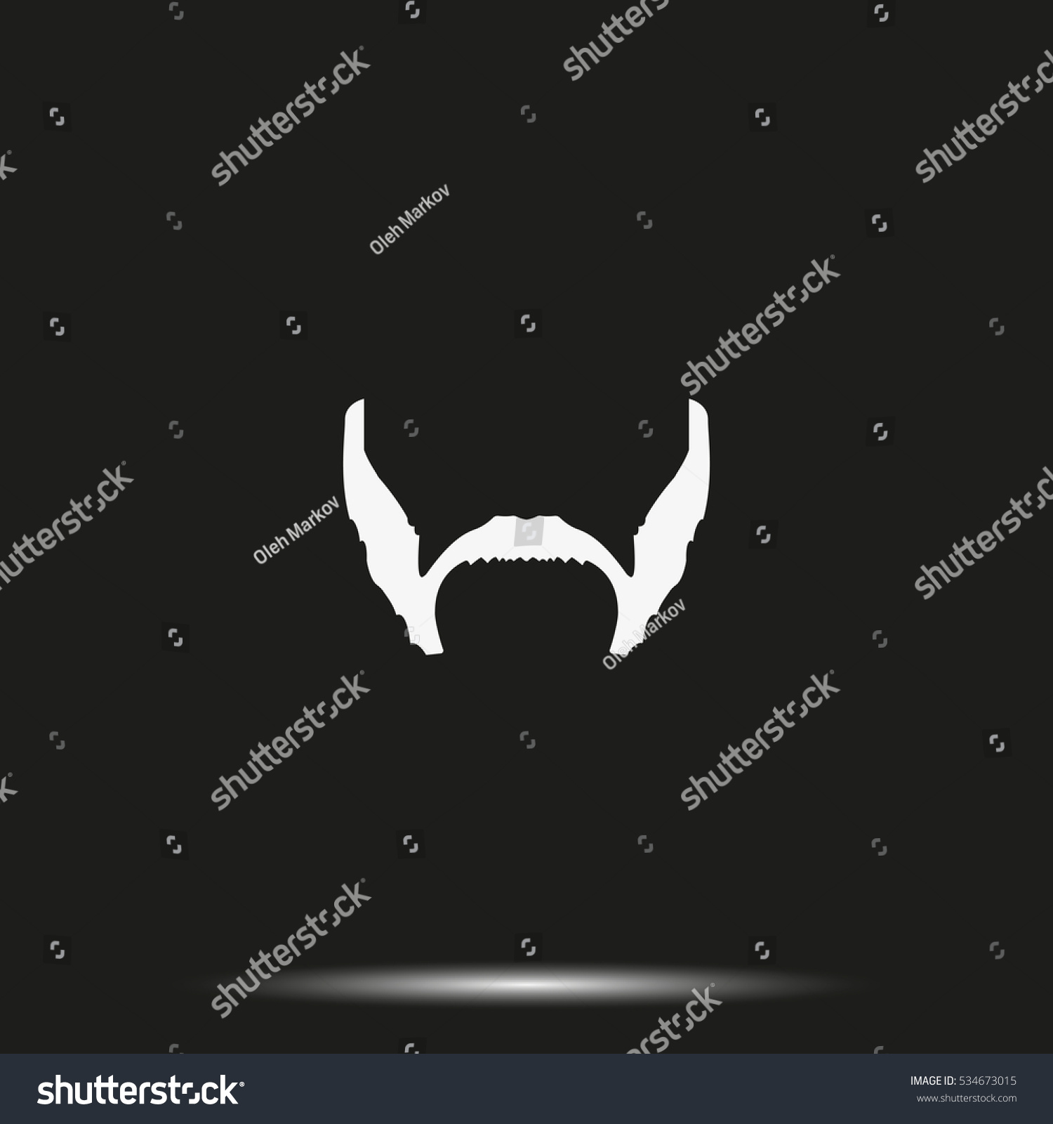 Friendly Mutton Chops Style Beard Mustache Stock Vector (Royalty Free ...