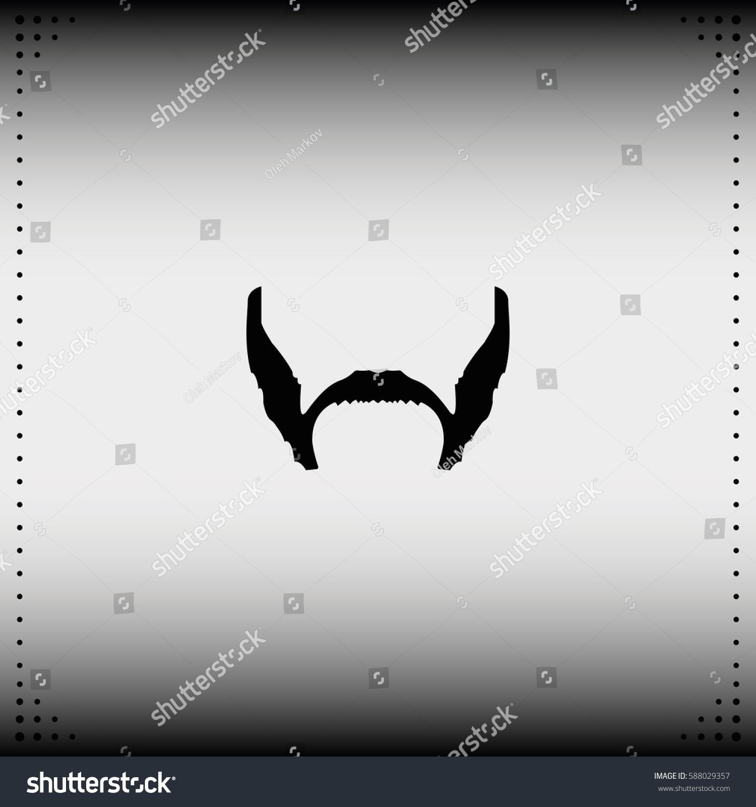 Friendly Mutton Chops Style Beard Mustache Stock Vector (Royalty Free ...
