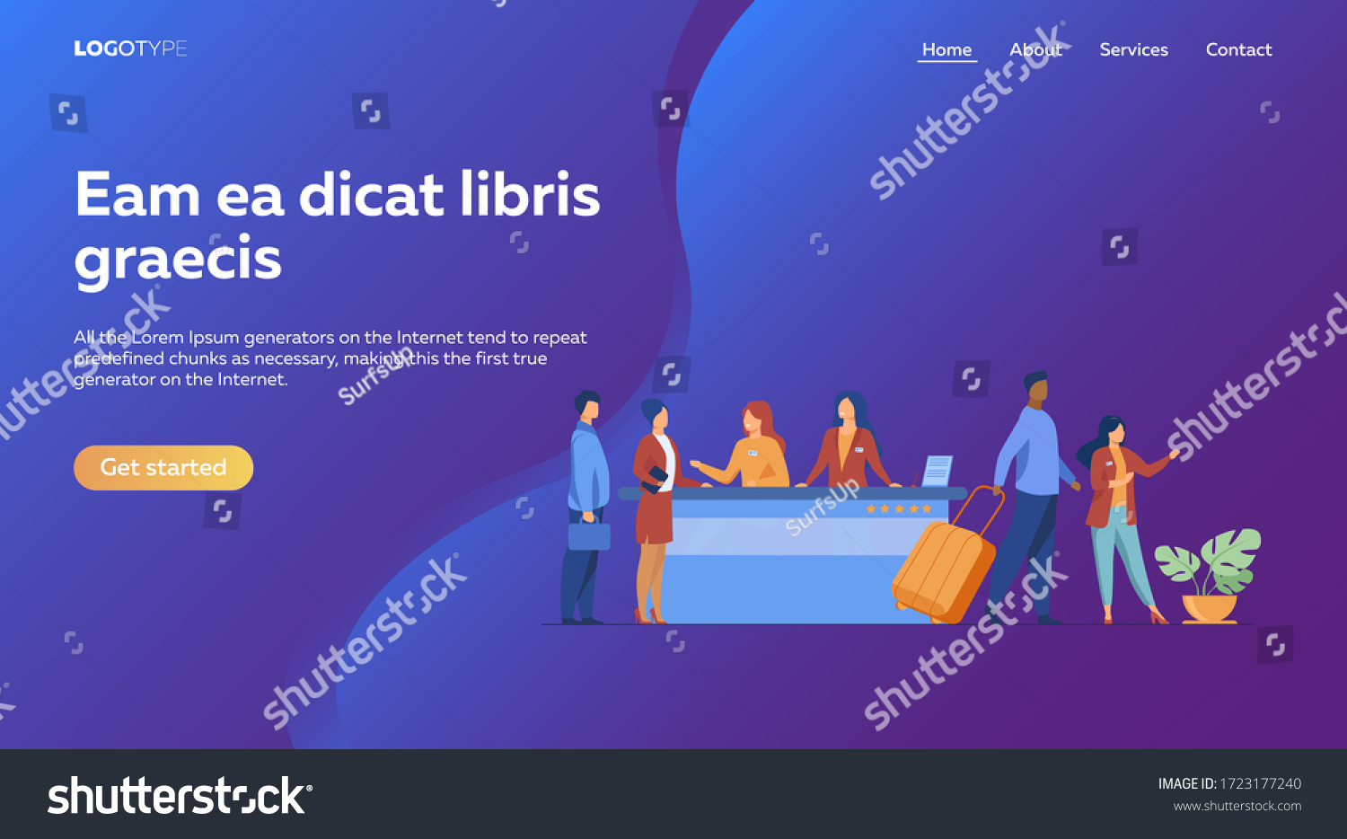 Friendly Receptionists Hotel Registration Desk Help Stock Vector ... Friendly Receptionists Hotel Registration Desk Help Stock Vector ...