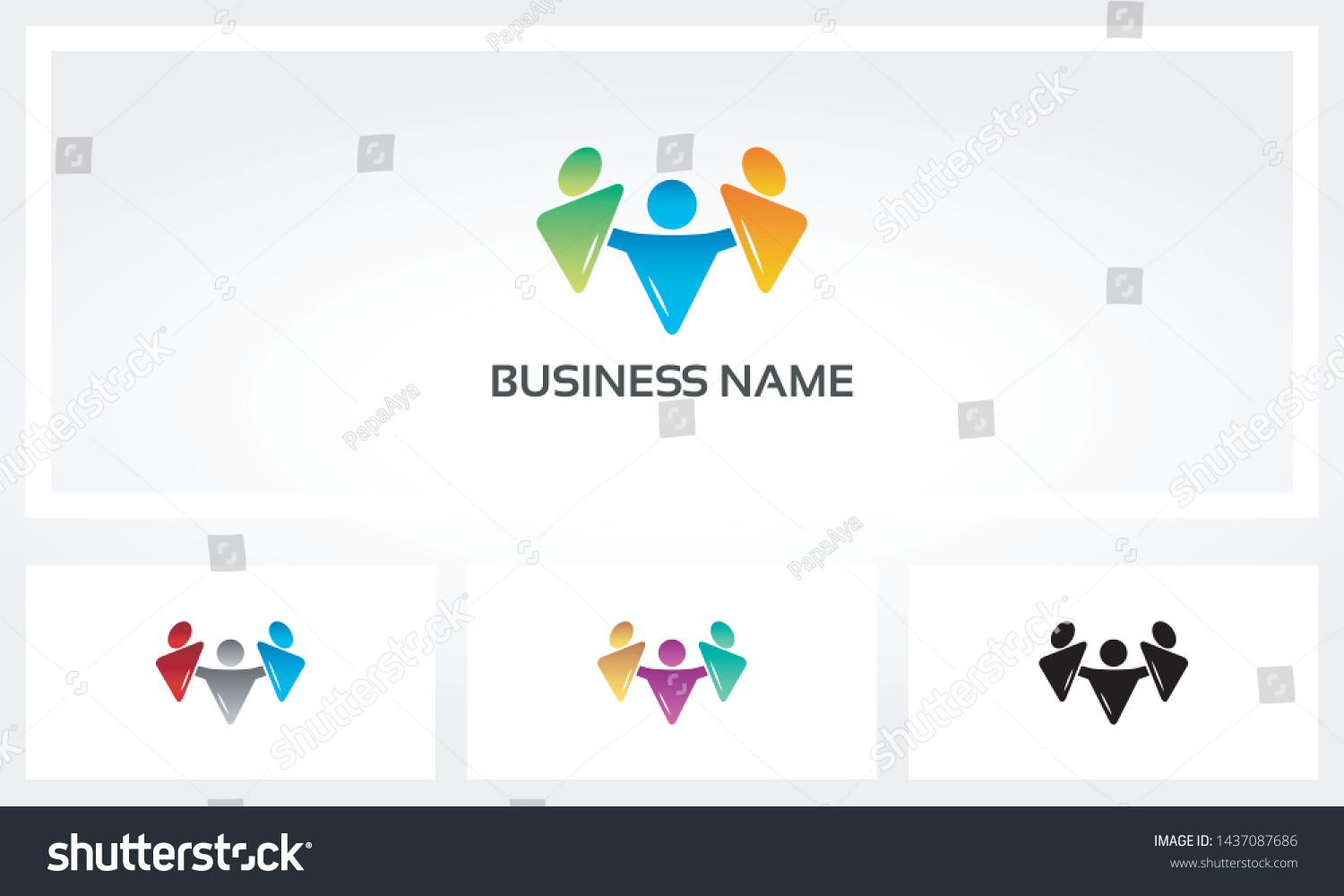 Friends Backup Teamwork Support Logo Stock Vector (Royalty Free ...