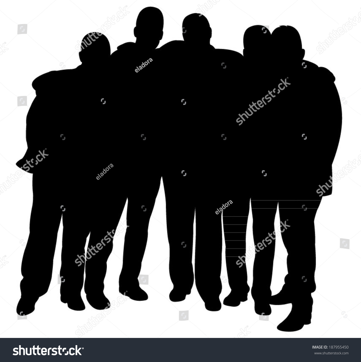 Friends Silhouette Vector Stock Vector (Royalty Free) 187955450 ...