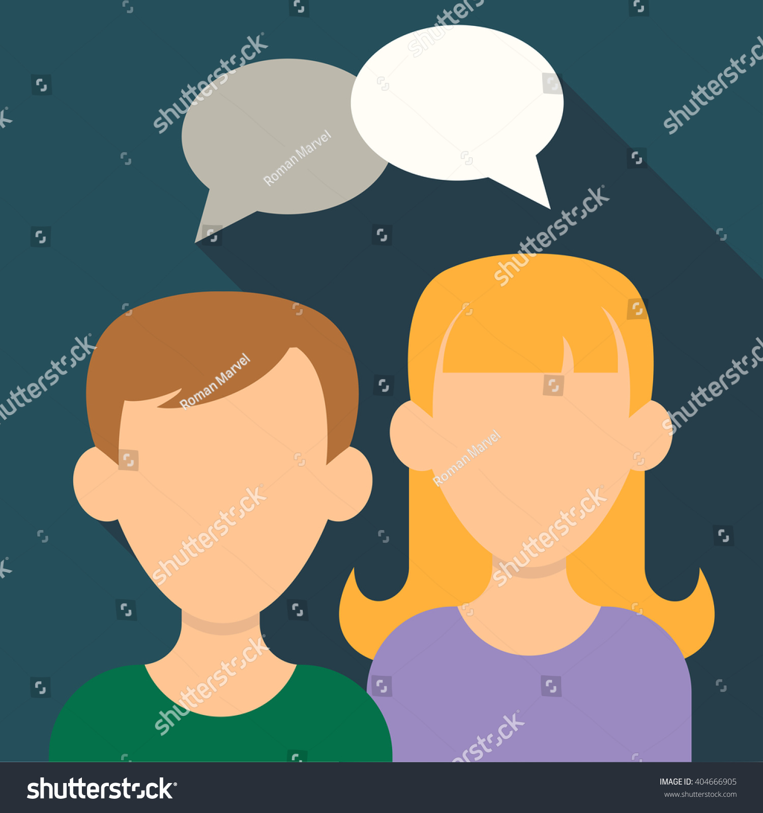 Friends Speak Vector Flat Design Stock Vector (Royalty Free) 404666905 ...