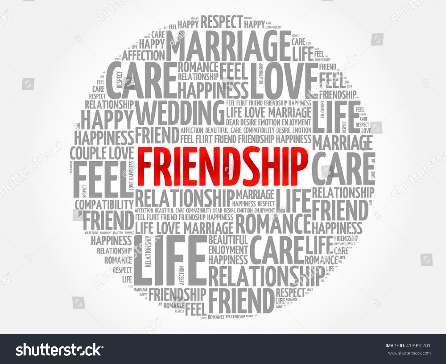 Friendship Circle Word Cloud Collage Concept Stock Vector (Royalty Free ...