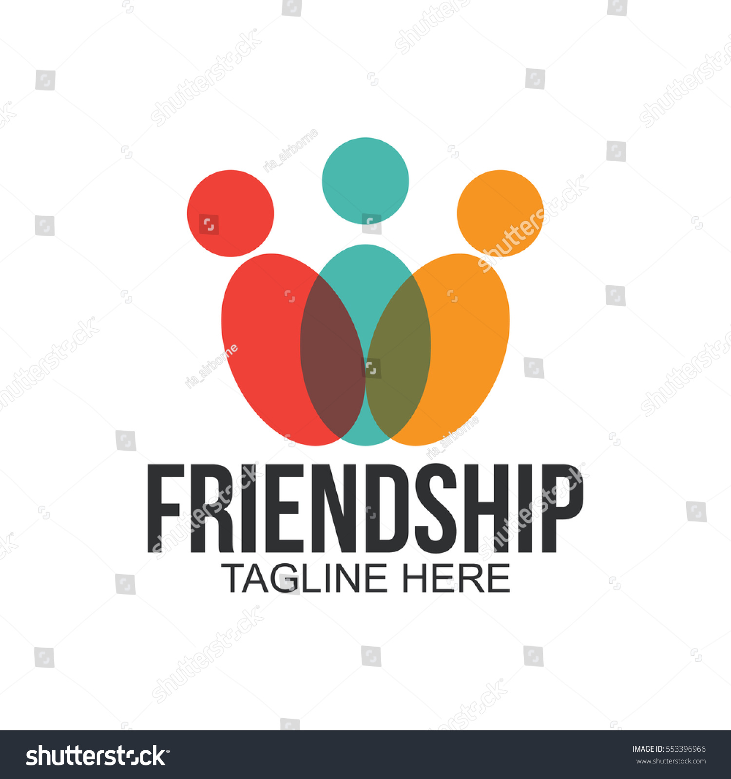 Friendship Logo 스톡 벡터(로열티 프리) 553396966 | Shutterstock