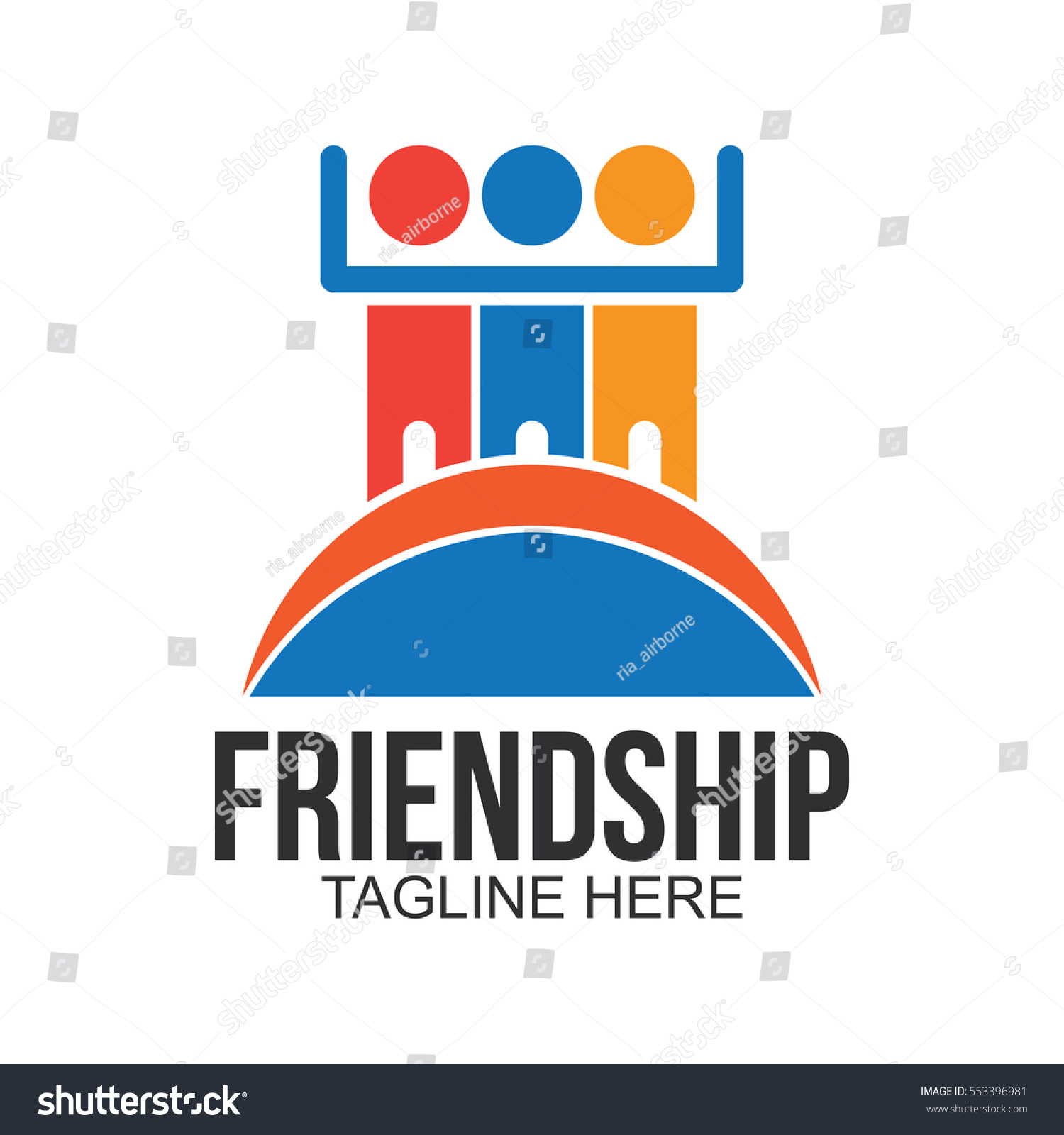 Friendship Logo Stock Vector (Royalty Free) 553396981 | Shutterstock