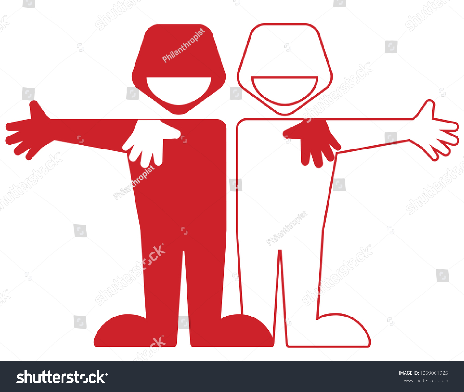 Friendship Partnership Support Stock Vector (Royalty Free) 1059061925