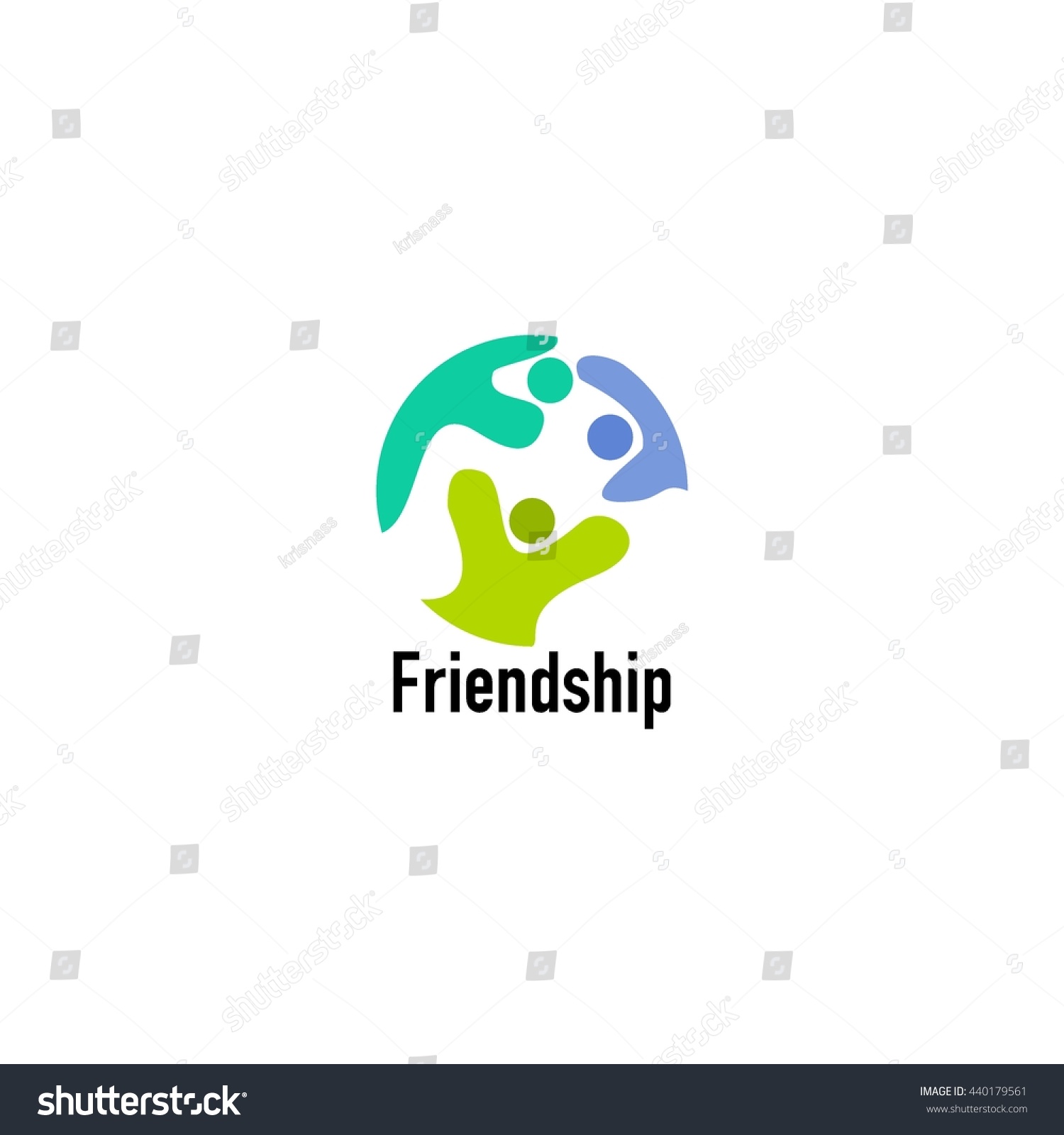 Friendship Teamwork Connectivity Logo Template Stock Vector (Royalty ...