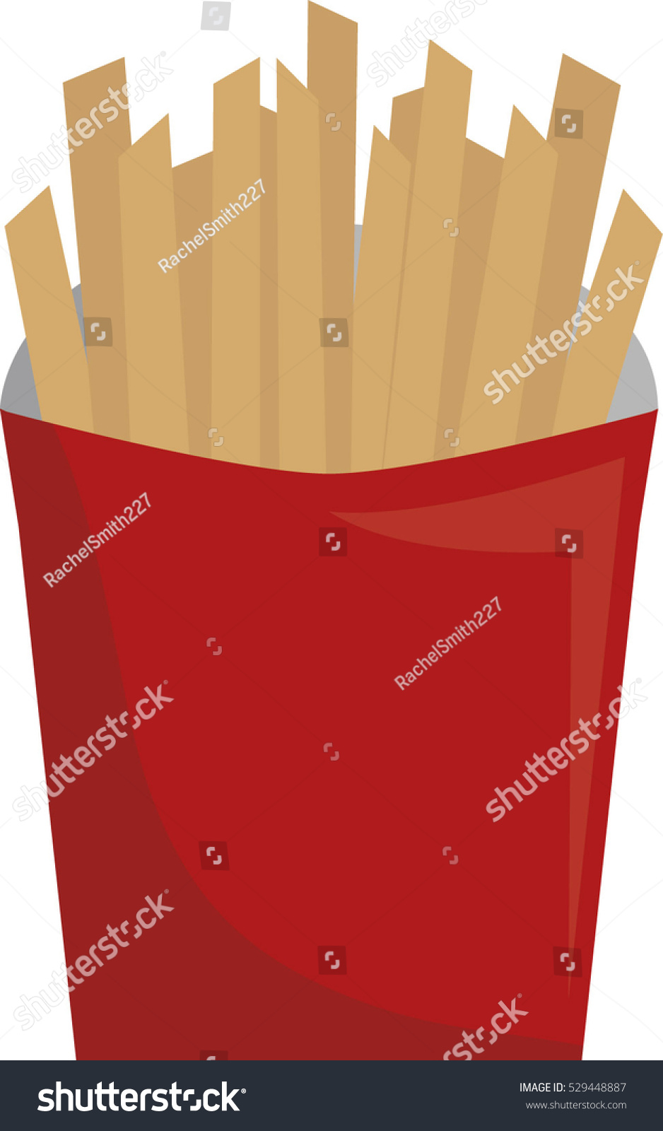 Fries Vector Illustration Stock Vector (Royalty Free) 529448887 ...