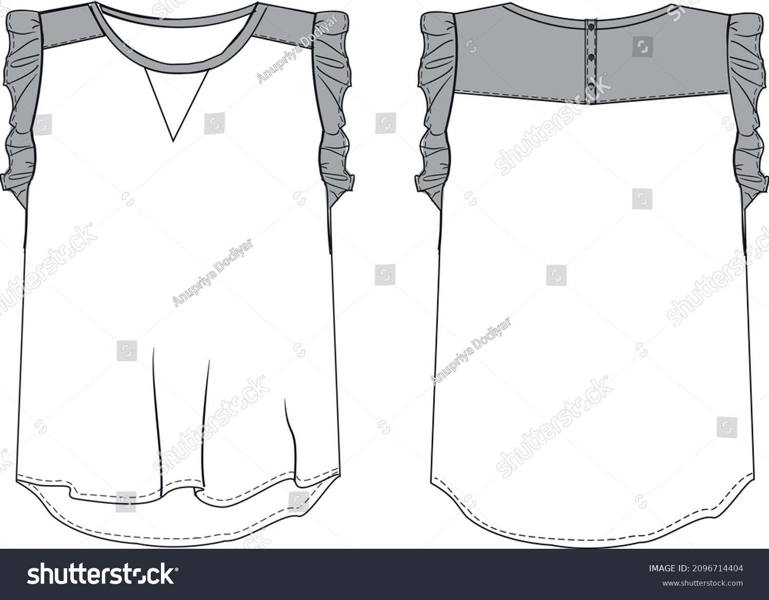 Frill Top Vector Illustration File Stock Vector (Royalty Free ...