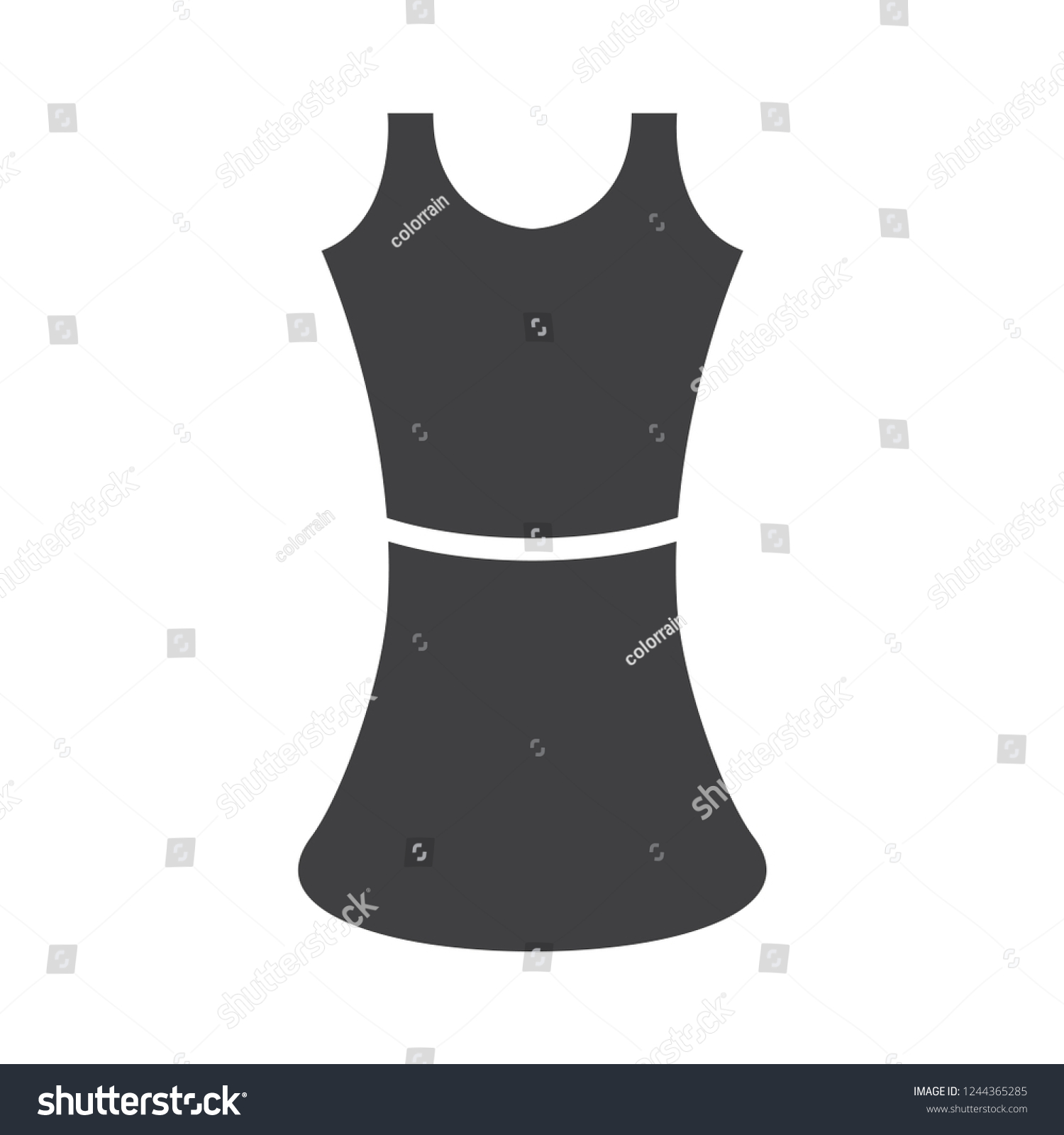 Frock Icon Vector Stock Vector (Royalty Free) 1244365285