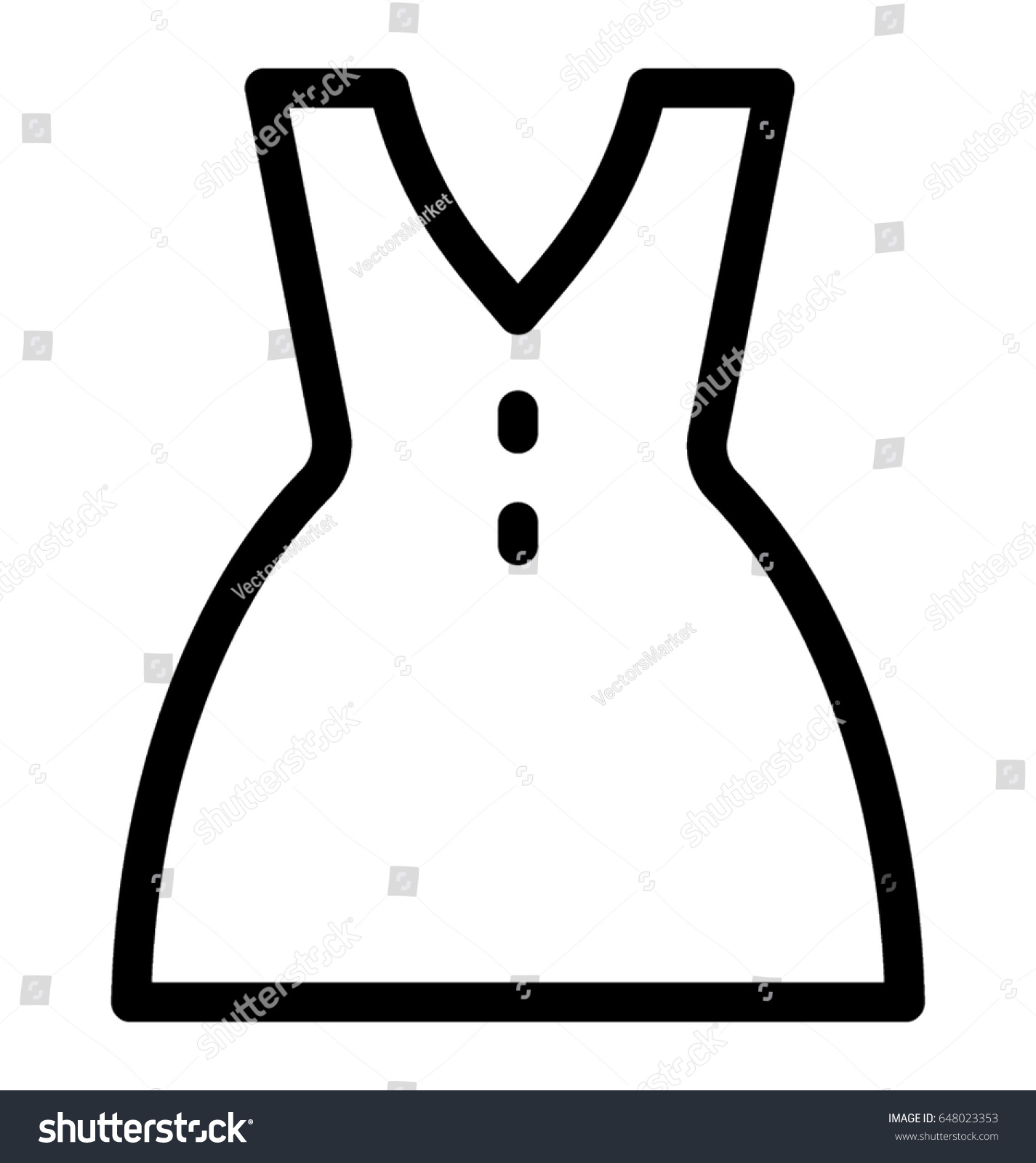 Frock Vector Icon Stock Vector (Royalty Free) 648023353 | Shutterstock