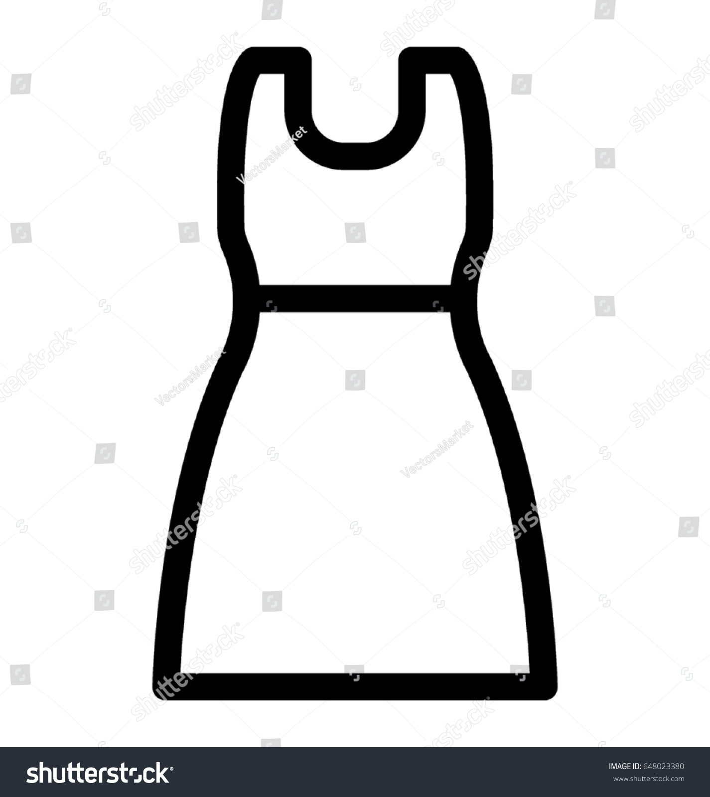 Frock Vector Icon Stock Vector (Royalty Free) 648023380 | Shutterstock