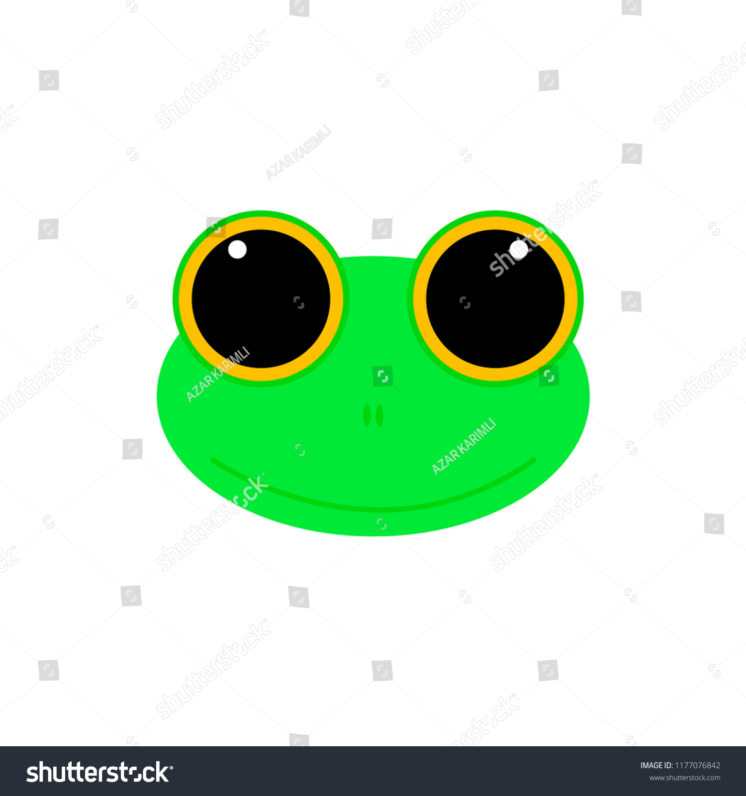 Frog Cartoon Icon Stock Vector (Royalty Free) 1177076842