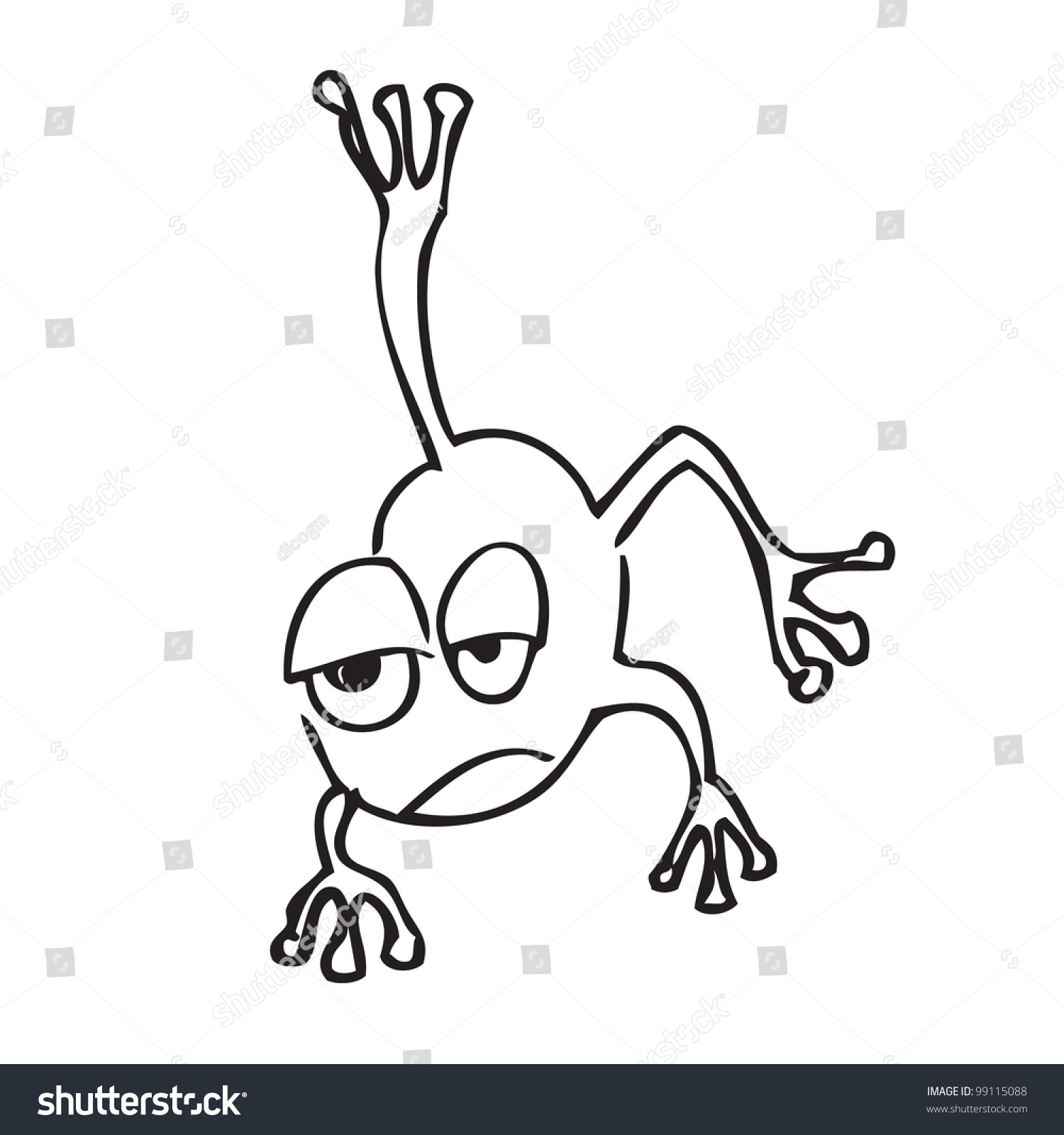 Frog Doodle Cartoon Stock Vector Illustration 99115088 : Shutterstock