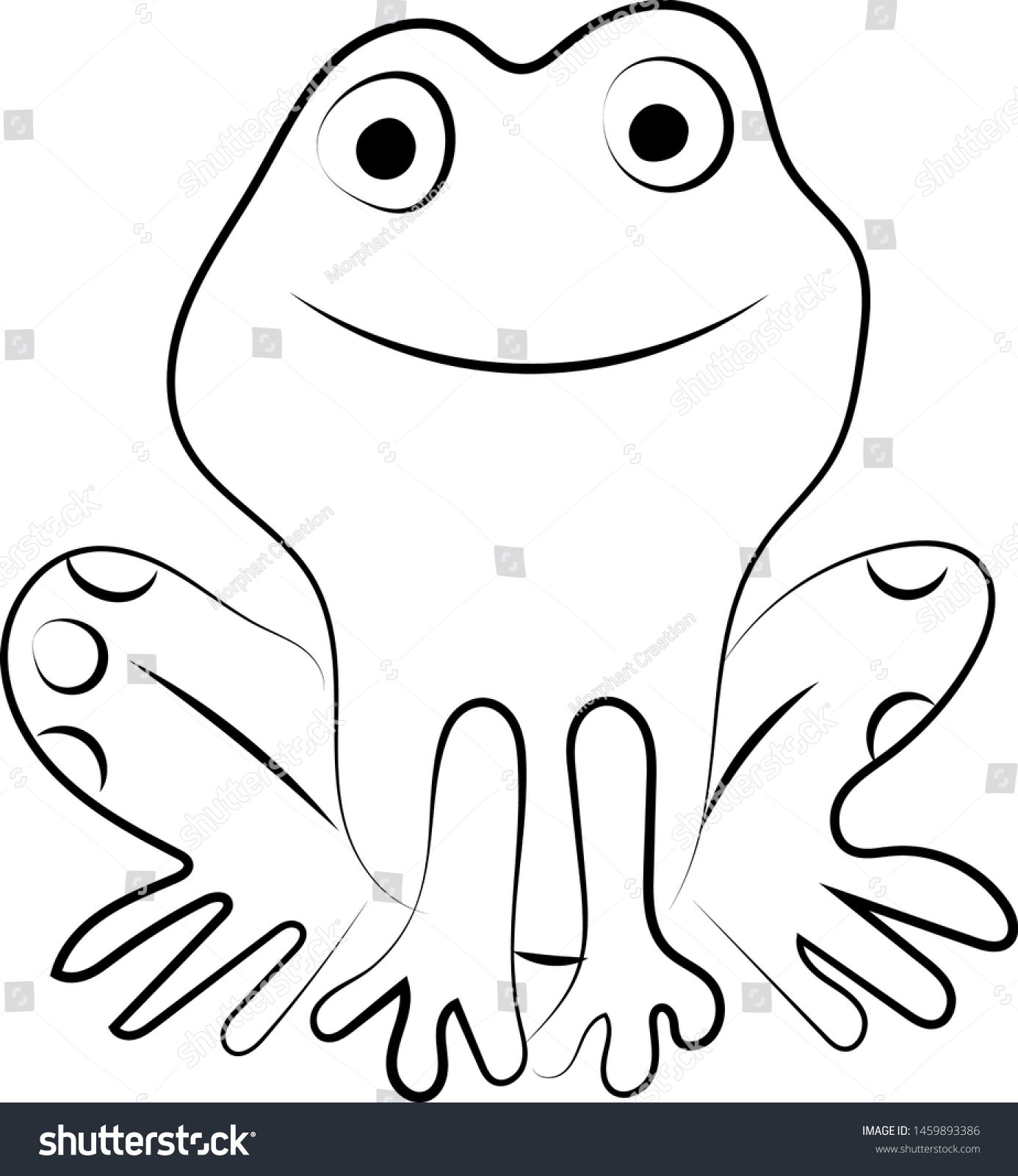 Frog Drawing Illustration Vector On White Stock Vector (Royalty Free ...