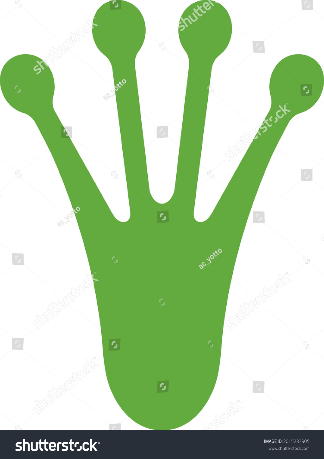 Frog Footprint Isolated Vector Illustration Stock Vector (Royalty Free ...