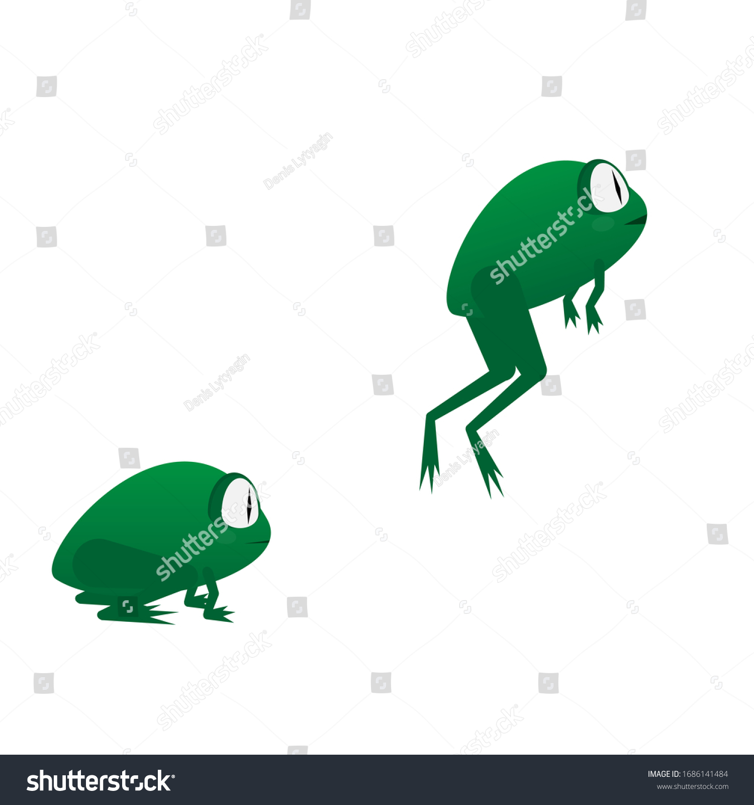 Frog Frog Jump Vector Illustration Stock Vector (Royalty Free ...