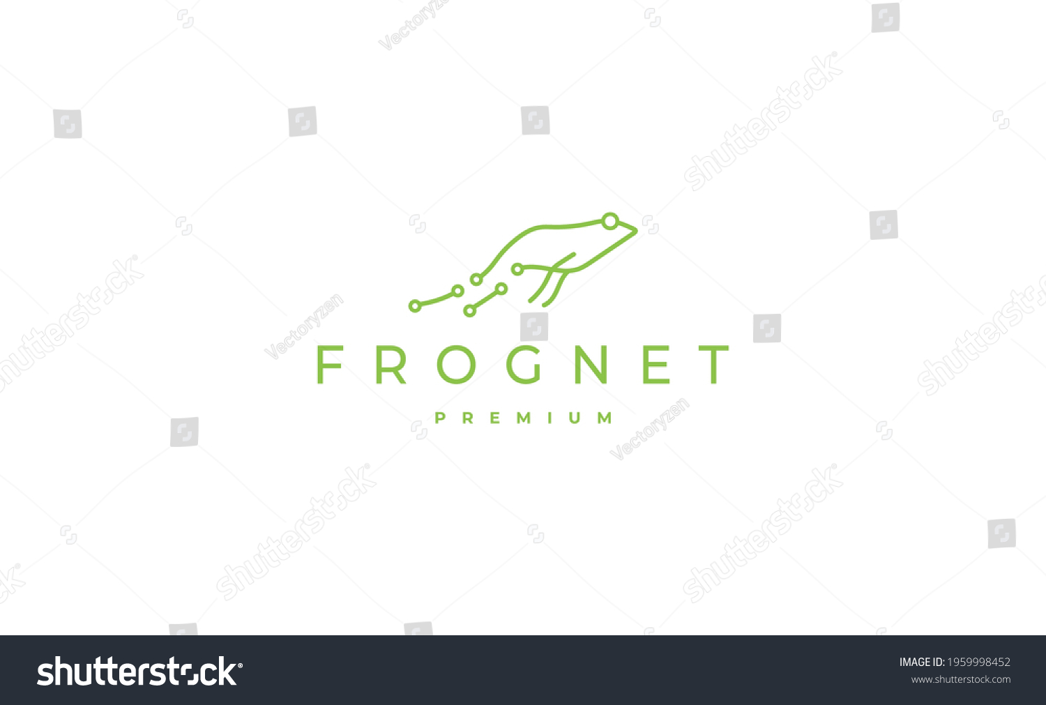 Frog Internet Connection Logo Design Stock Vector (Royalty Free ...