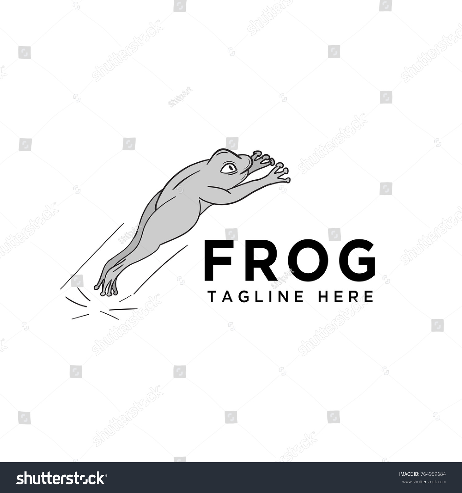 Frog Jump Logo Stock Vector (Royalty Free) 764959684 | Shutterstock