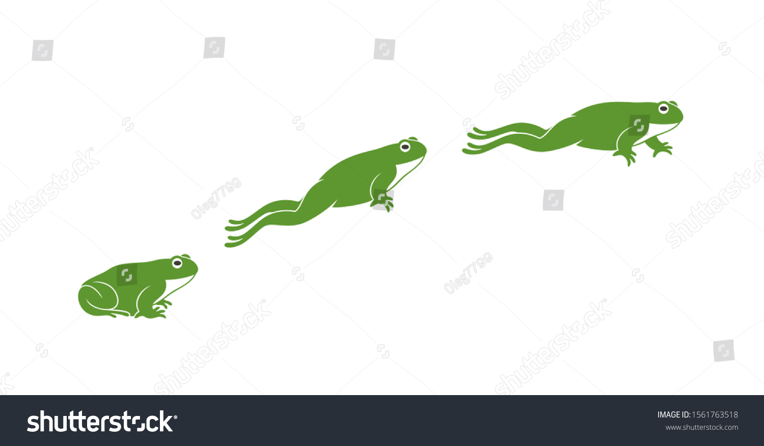 Frog Jumping Isolated Frog Jumping On Stock Vector (Royalty Free ...
