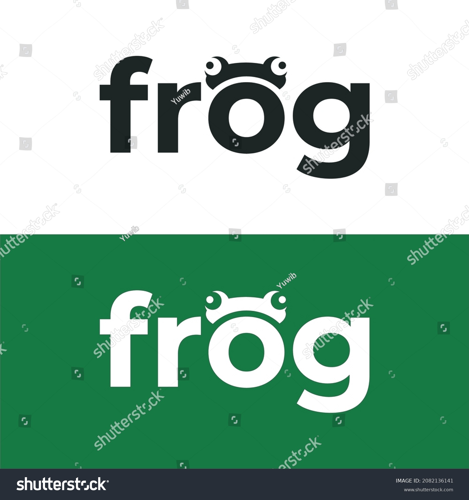 Frog Letter Typography Logo Vector Icon Stock Vector (Royalty Free ...