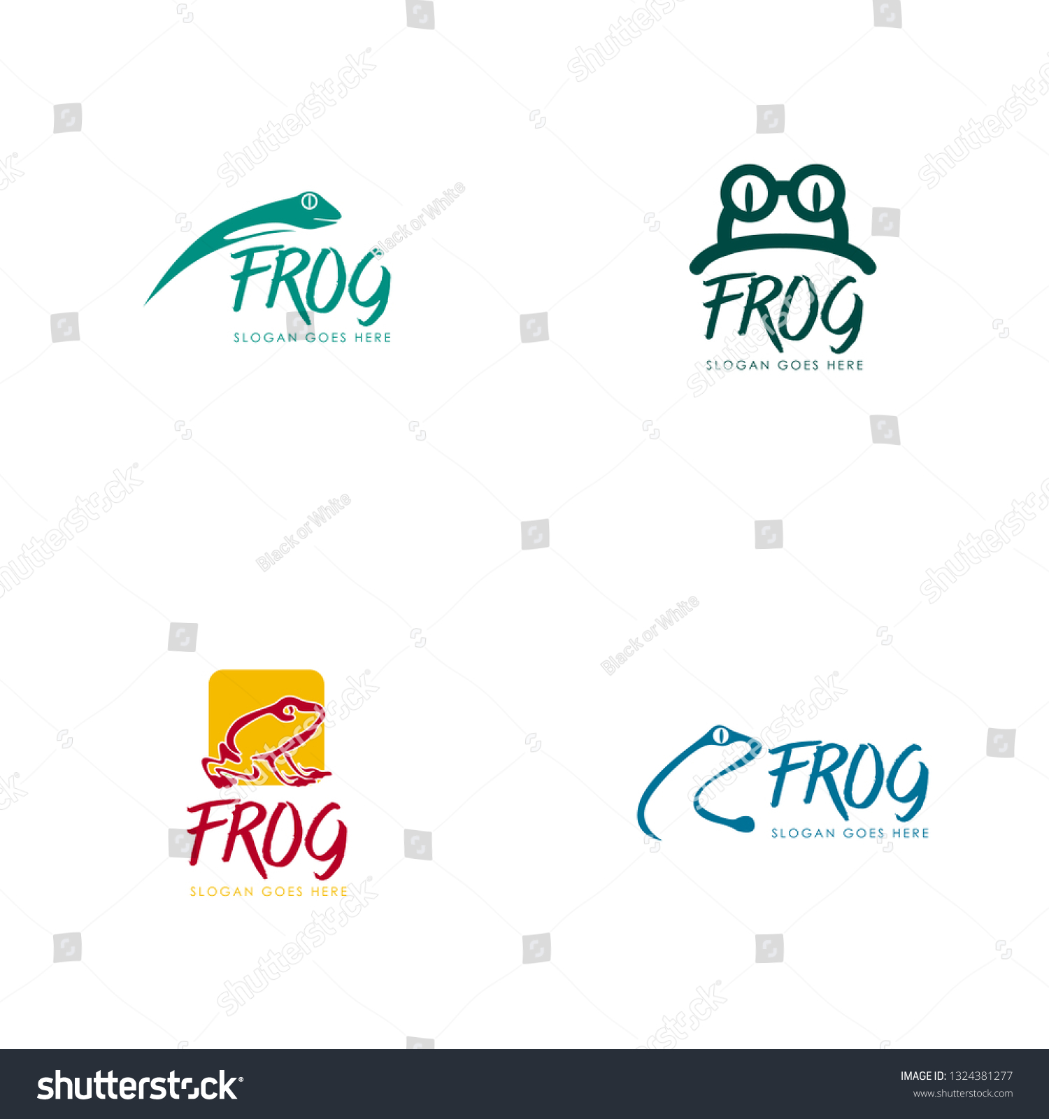 Frog Logo Design Stock Vector (Royalty Free) 1324381277 | Shutterstock