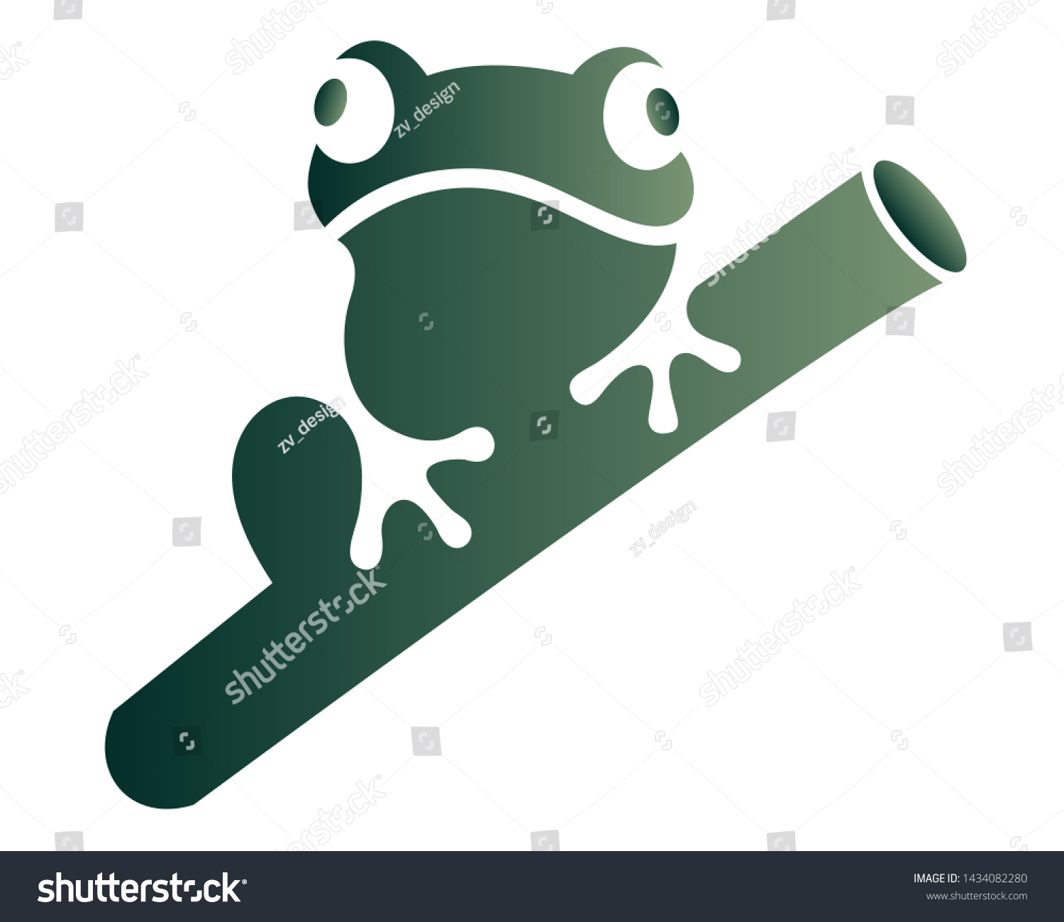 Frog Logo Design Animal Vector Stock Vector (Royalty Free) 1434082280 ...