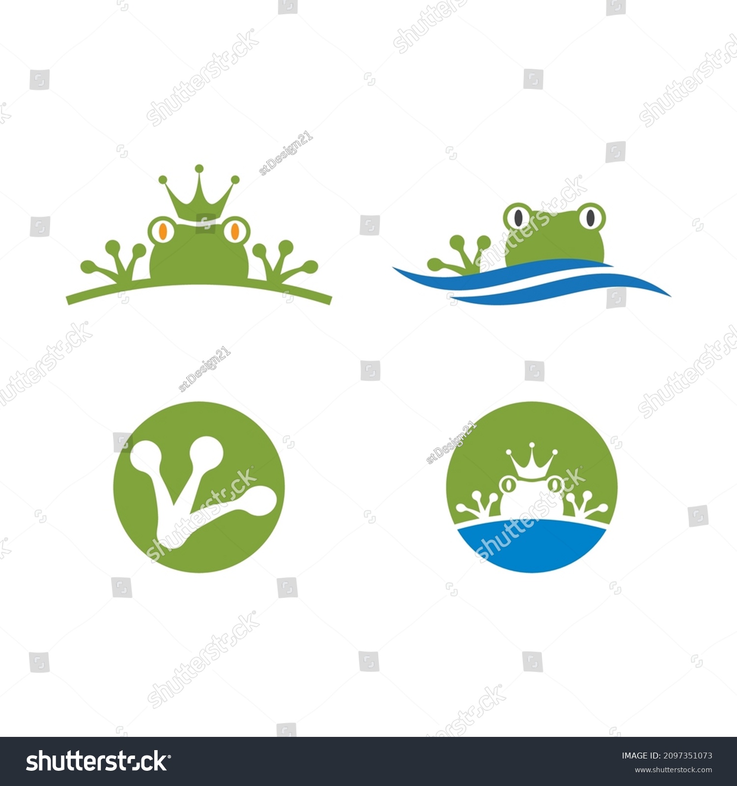 Frog Logo Template Vector Illustration Design Stock Vector (Royalty ...
