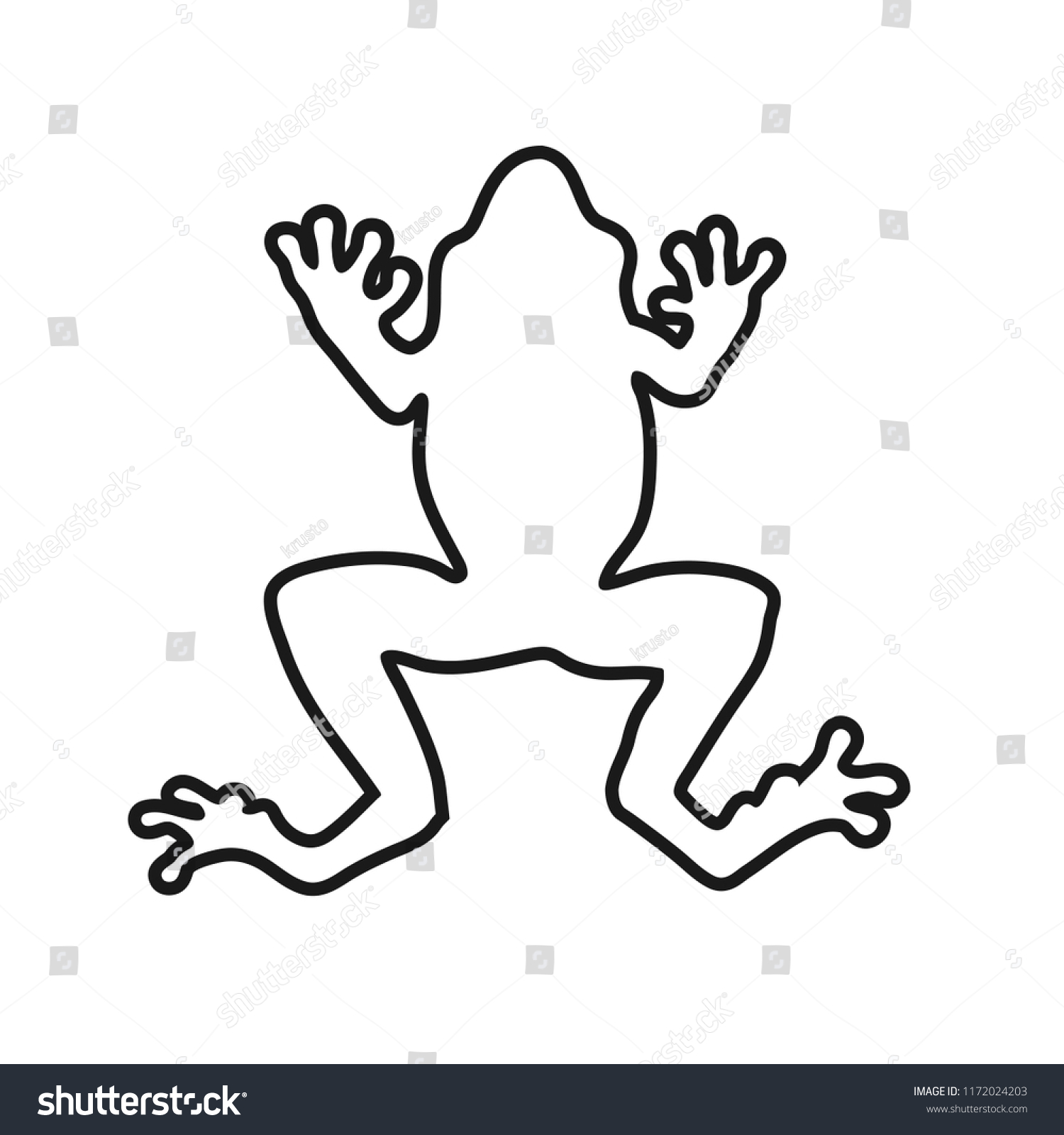 Frog Outlines Vector Illustration 스톡 벡터(로열티 프리) 1172024203 | Shutterstock