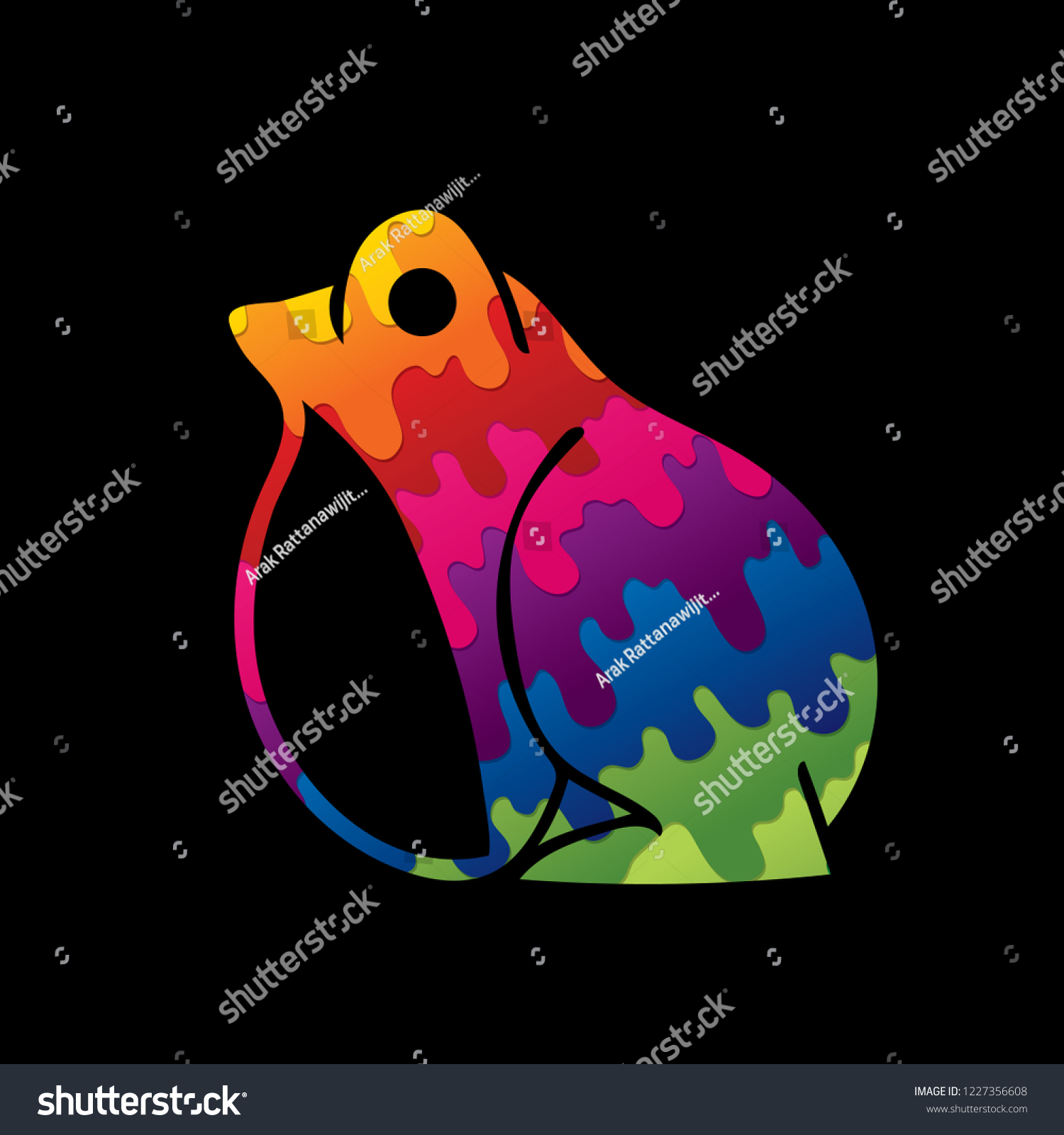 Frog Side View Cartoon Graphic Vector Stock Vector (Royalty Free ...