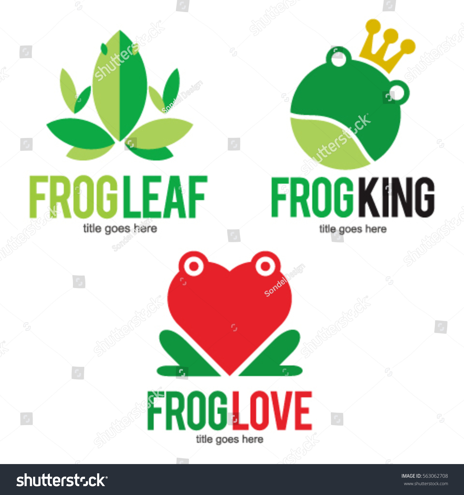 Frog Toad Logo Icon Symbol Template: vector de stock (libre de regalías ...
